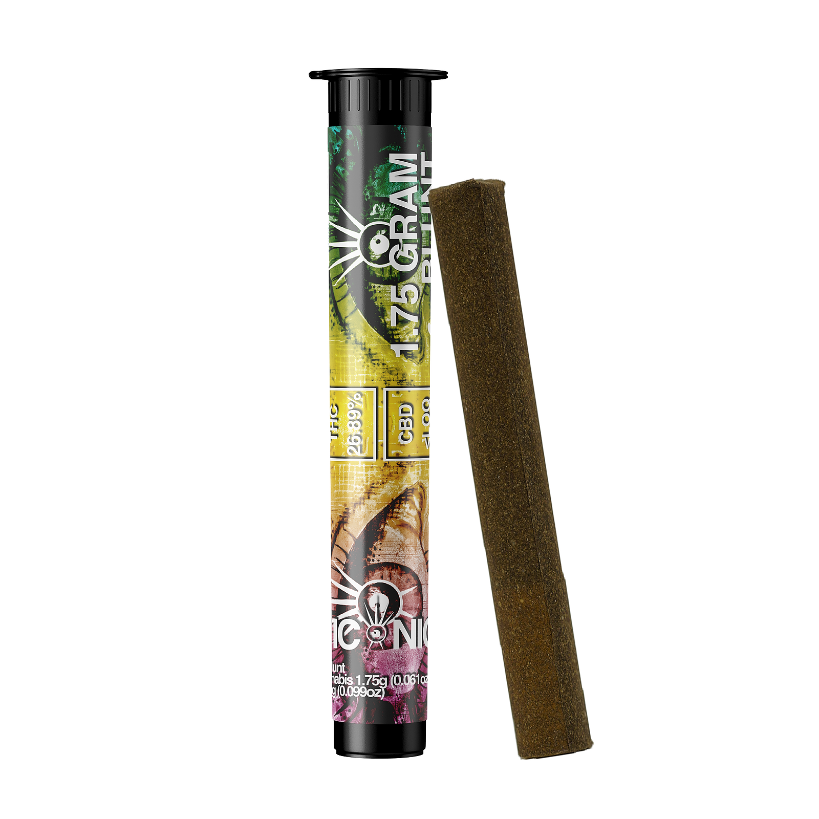 Iconic: 1.75G Wedding Cake Iconic Blunt (Hybrid/Orions): 31.78%/26.89%/