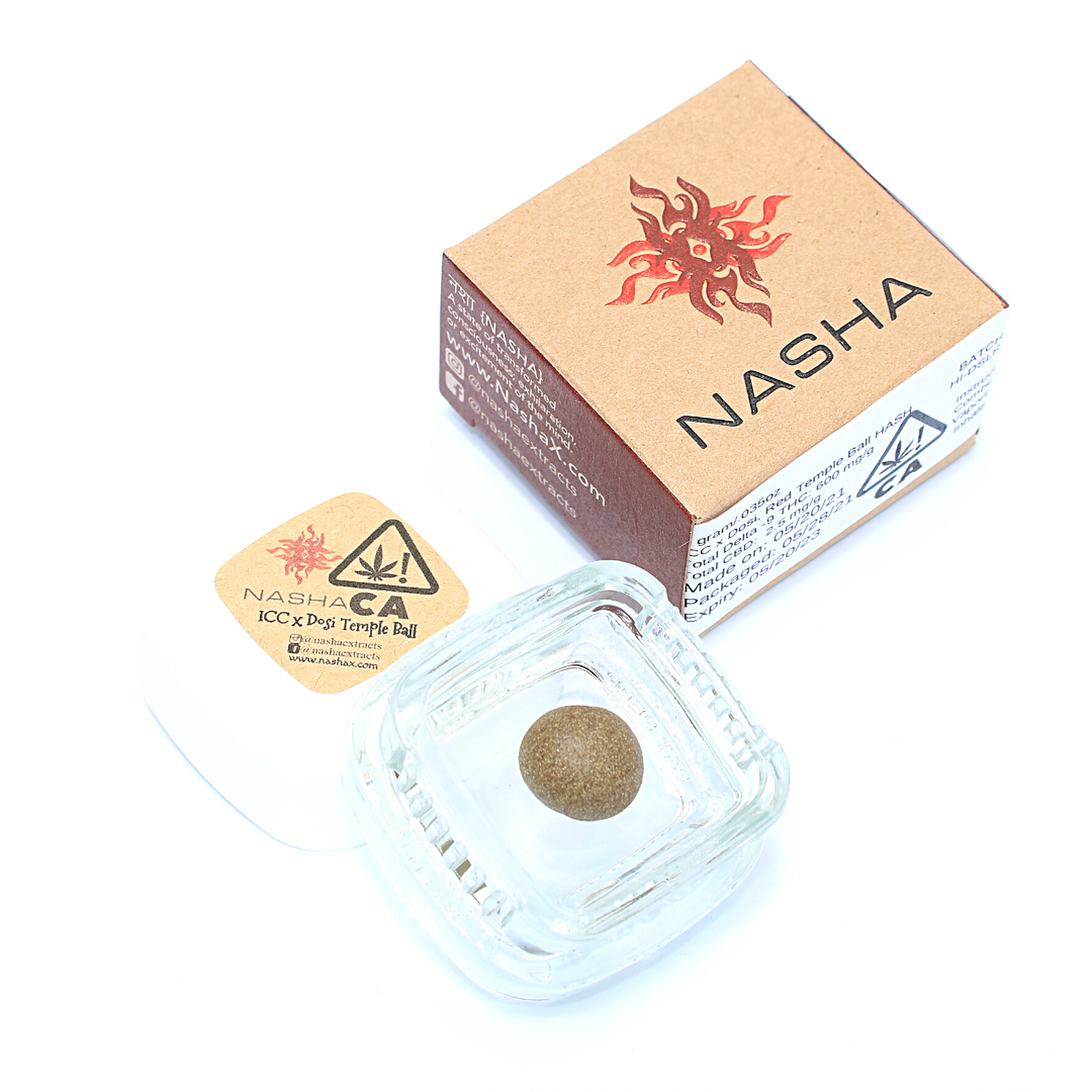 NASHA: ICC x Dosi Red Temple Ball Hash 1g | Leafly