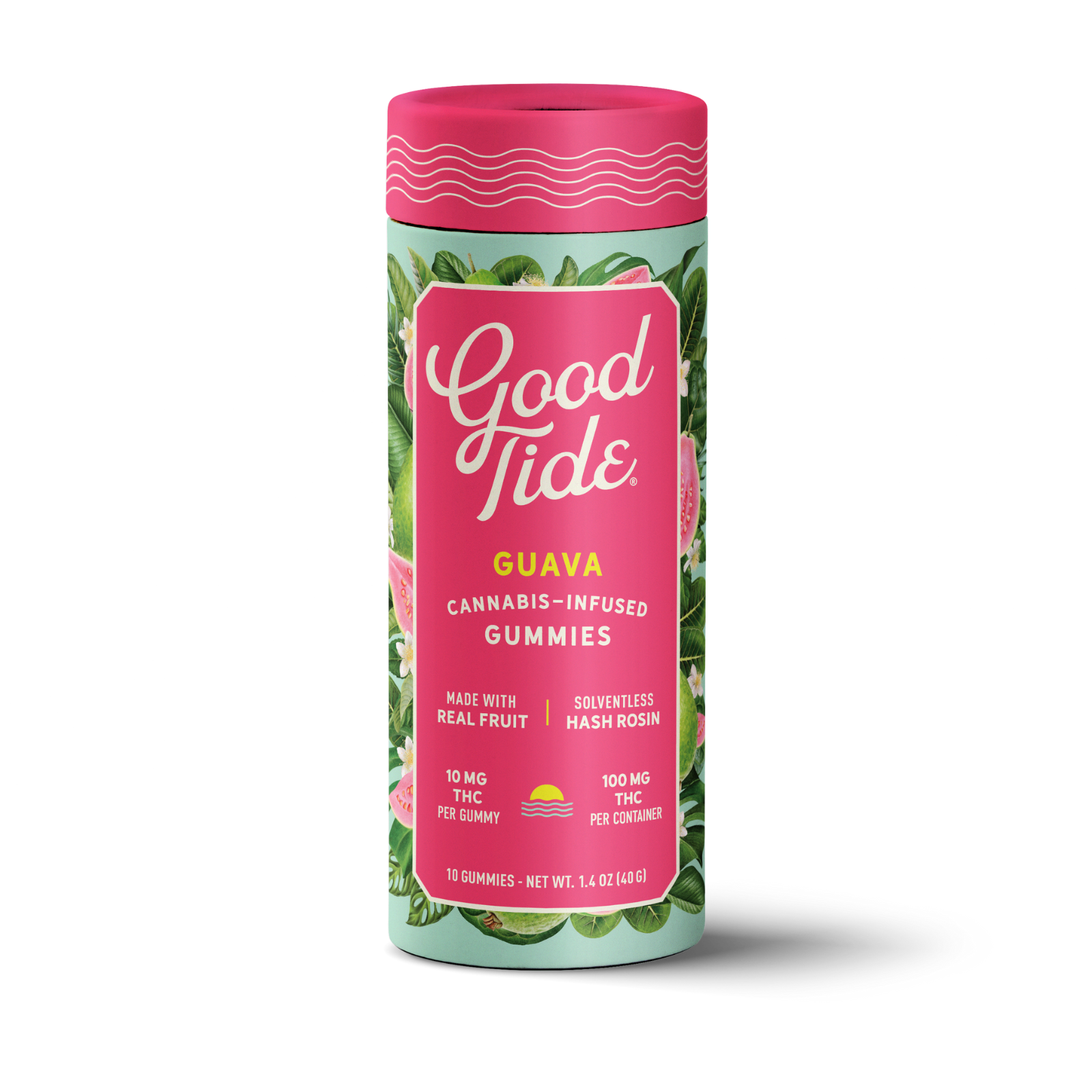 Good Tide: Guava Solventless Hash Rosin Gummies | Balanced | 100mg | Leafly