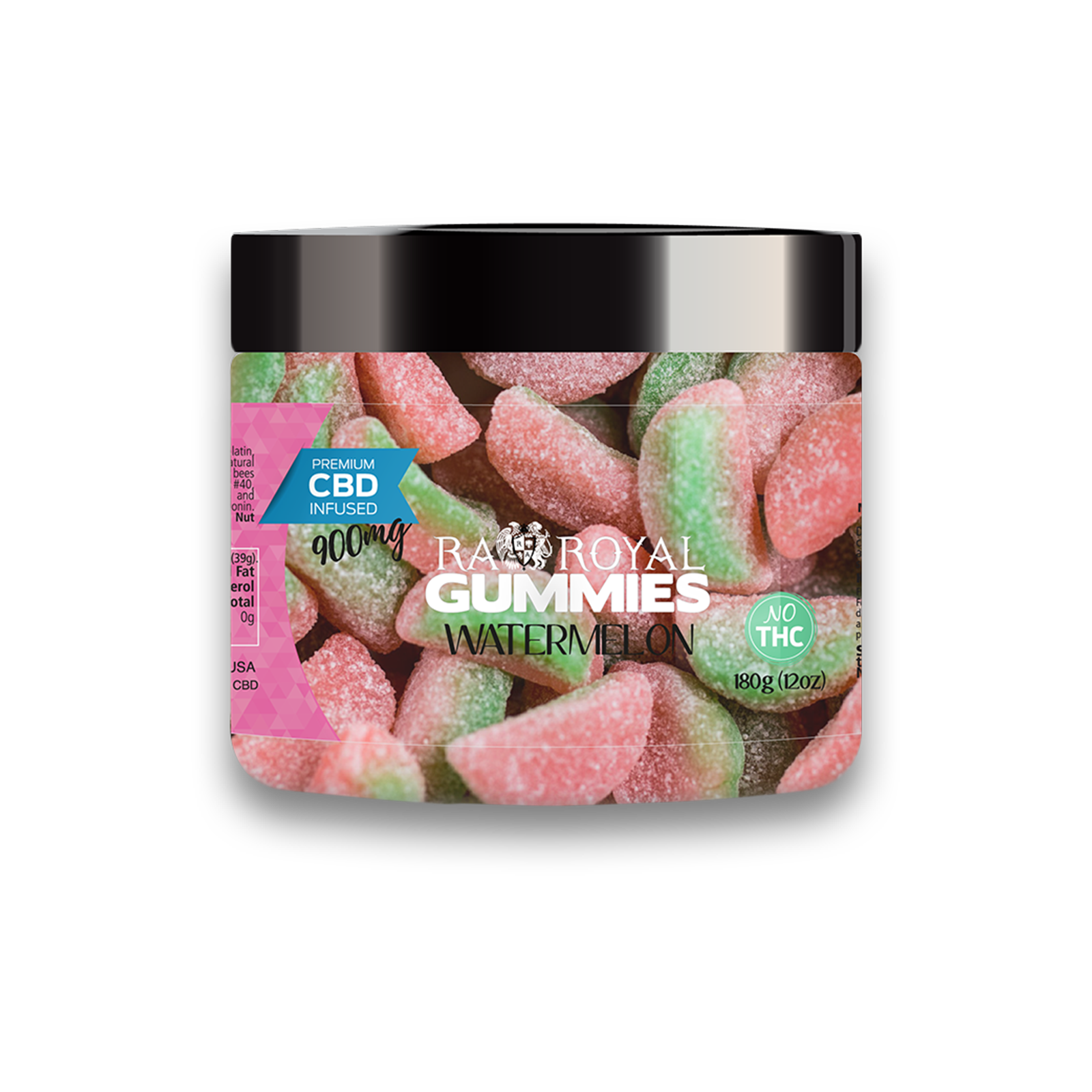 RA Royal: R.A. Royal Gummies: CBD Watermelon Gummy Jar (900 MG) | Leafly