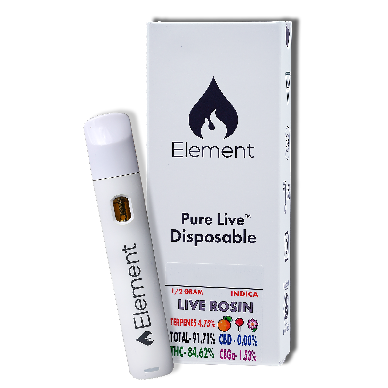 Element: Element Pure Live Rosin Disposable 0.5G - R11 | Leafly
