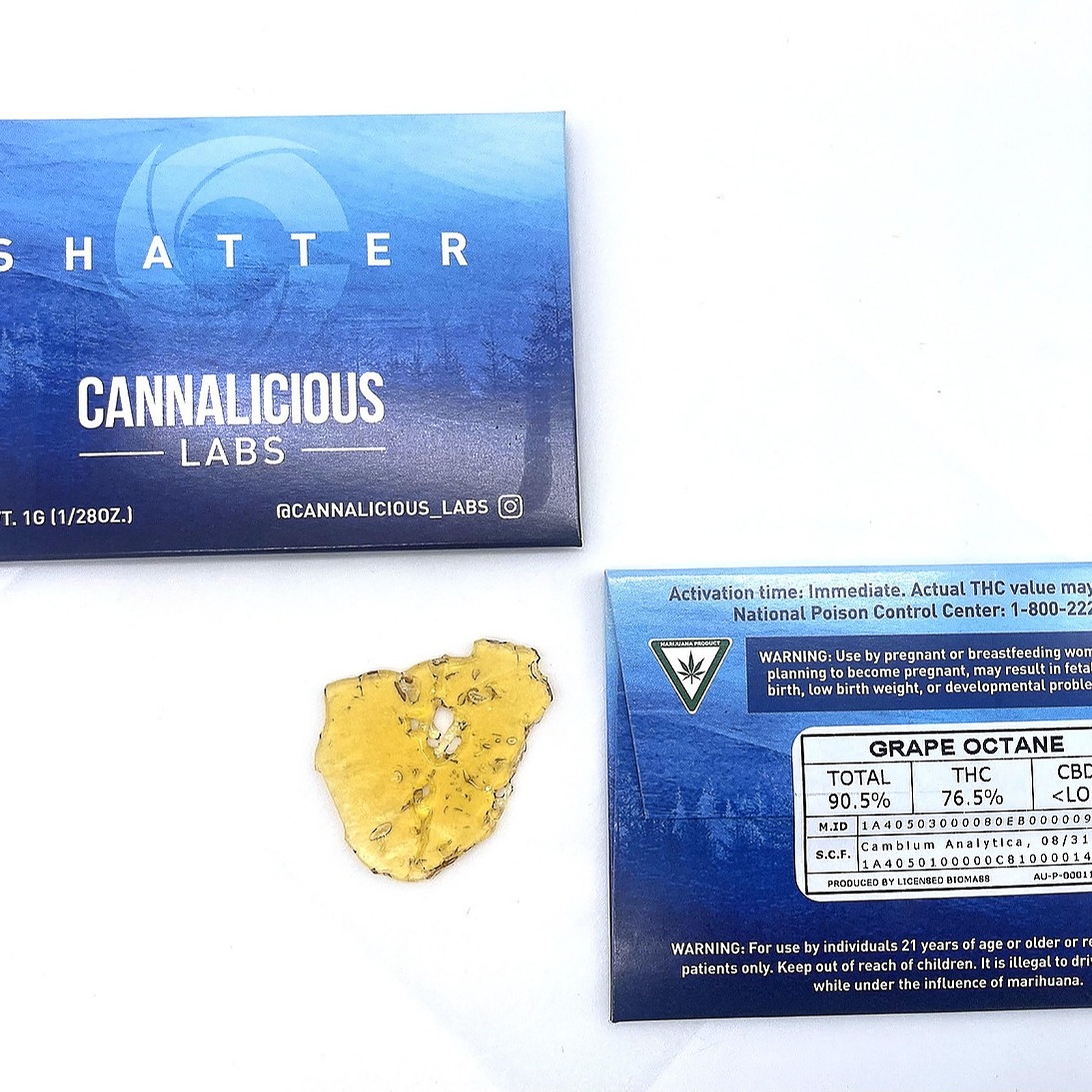 Cannalicious Labs: Grape Octane Shatter 1 g | Leafly