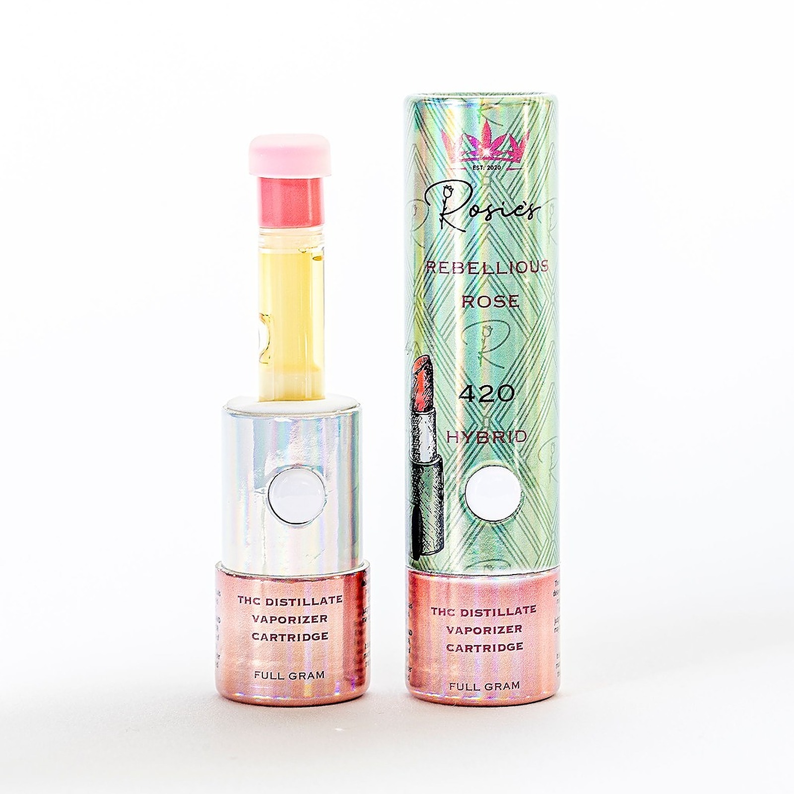 Rosie's Confections: Rebellious Rose Full Gram Vape Cartridge | Leafly