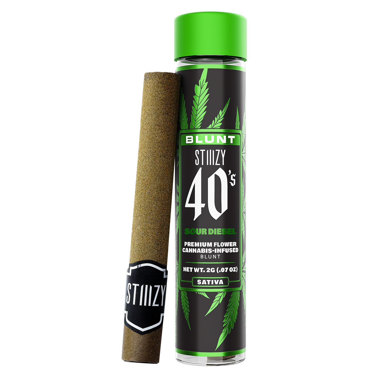 STIIIZY: SOUR DIESEL 40S 2G BLUNT | Leafly