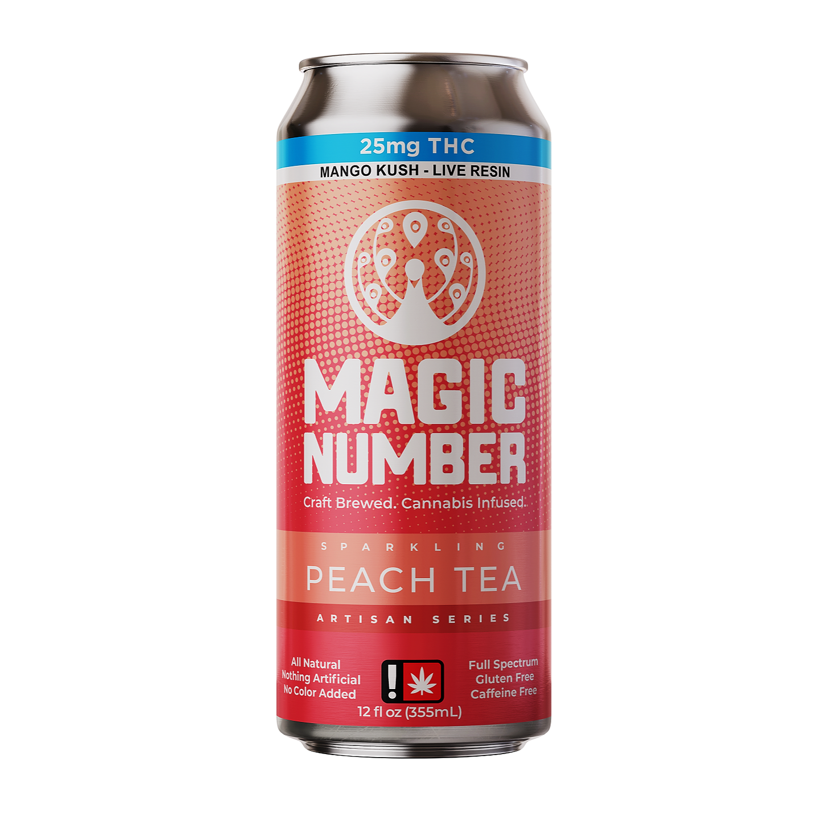 Magic Number: Sparkling Peach Tea - Live Resin 25mg | Leafly