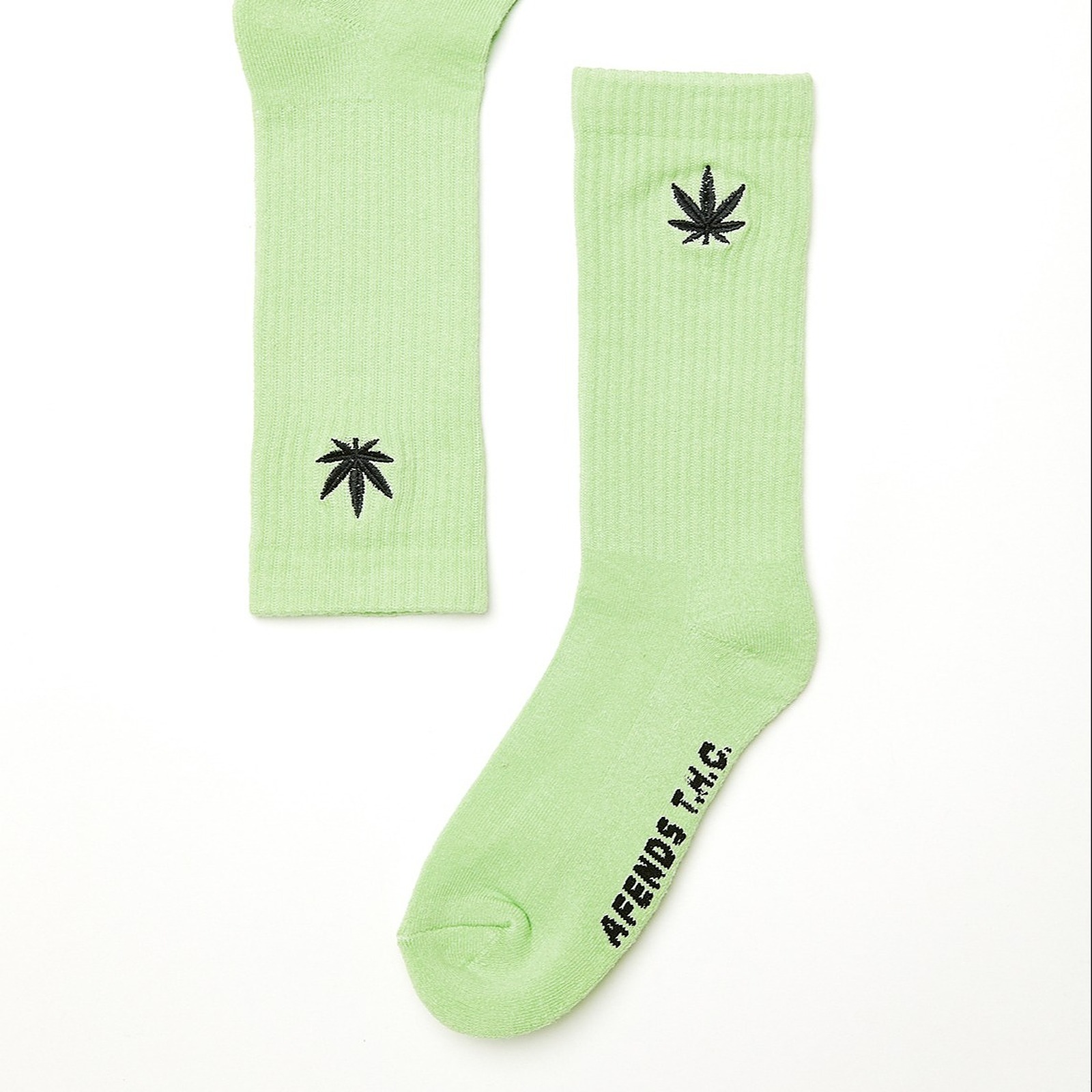 AFENDS: Afends Unisex Happy Hemp - THC Essentials - Crew Socks - Lime ...