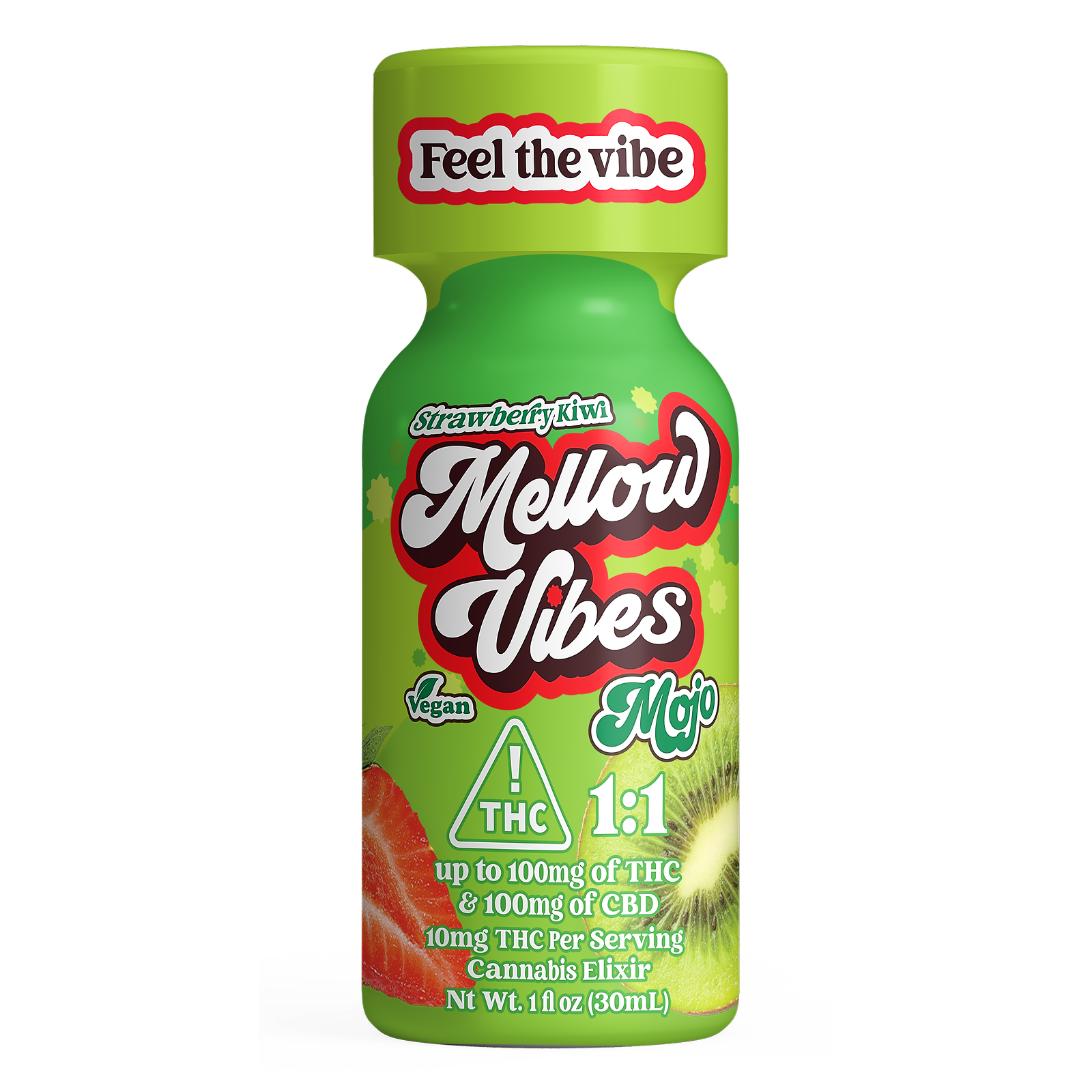 Mellow Vibes: Mellow Vibes Mojo 1:1 Kiwi Strawberry Elixir 1oz 100mg ...