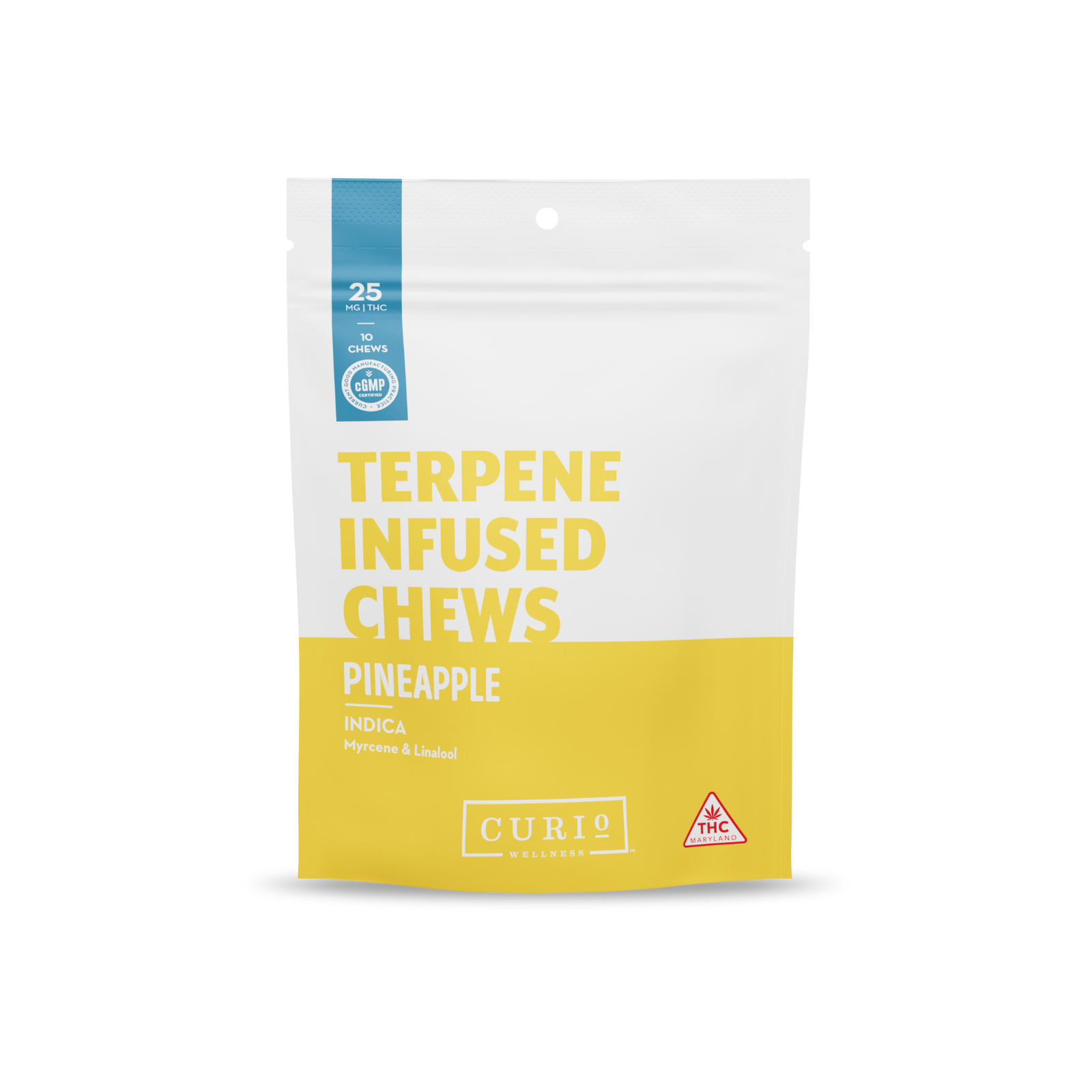 Curio Wellness: Terpene Infused Chews-Pineapple | 250mg | 10pk | Leafly