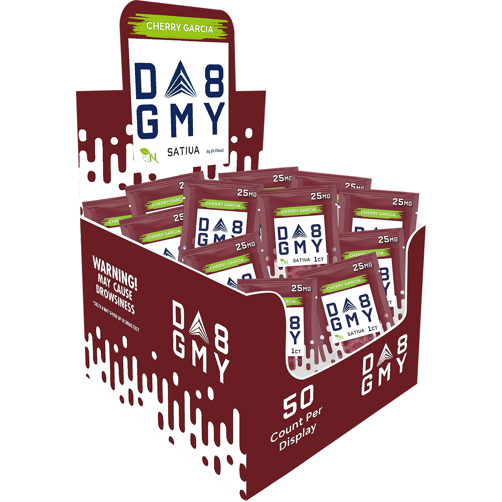 A Gift From Nature: Delta 8 Gummy 25mg Cherry Garcia - 50 Count | Leafly