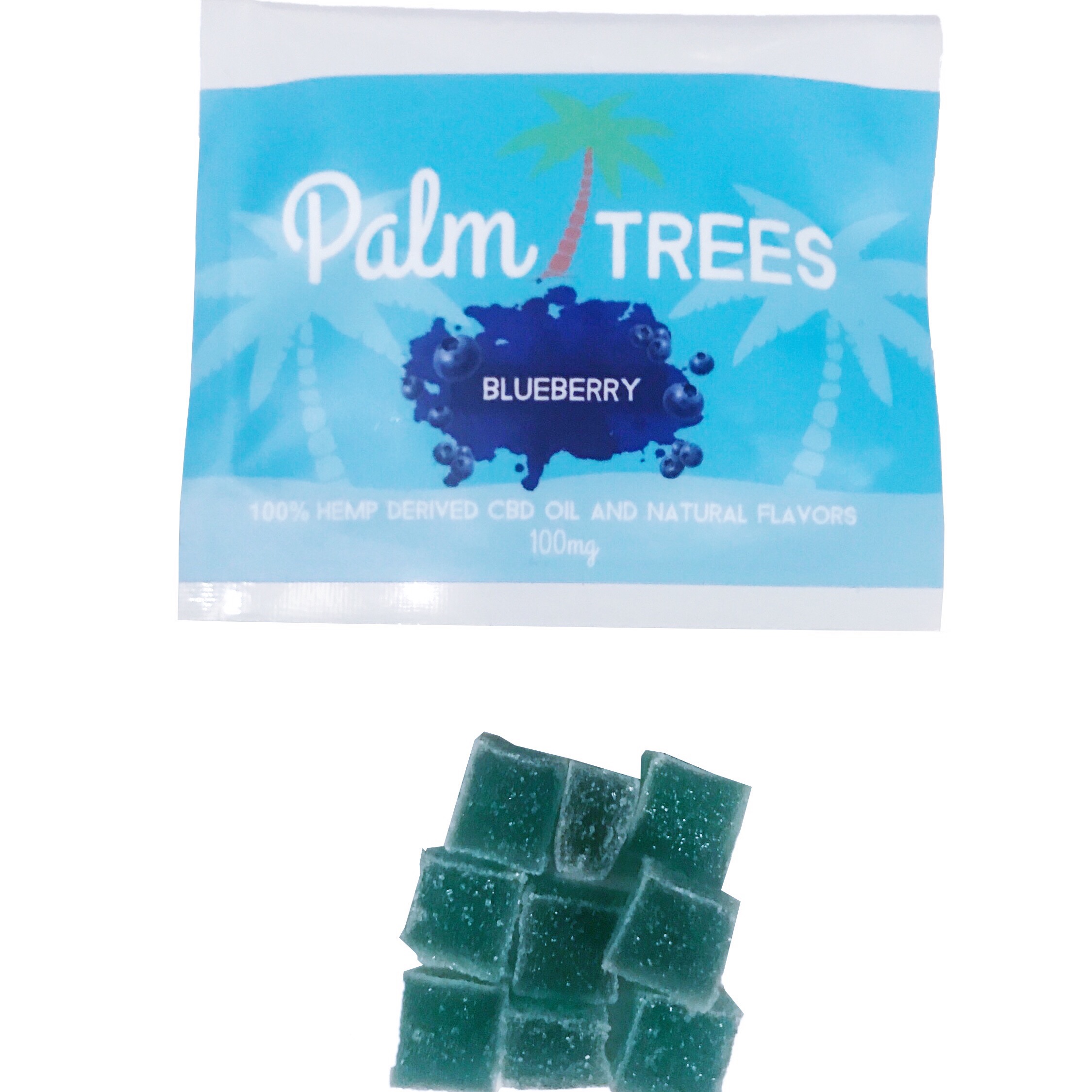 Palm Trees: Blueberry CBD Gummy Squares | Leafly