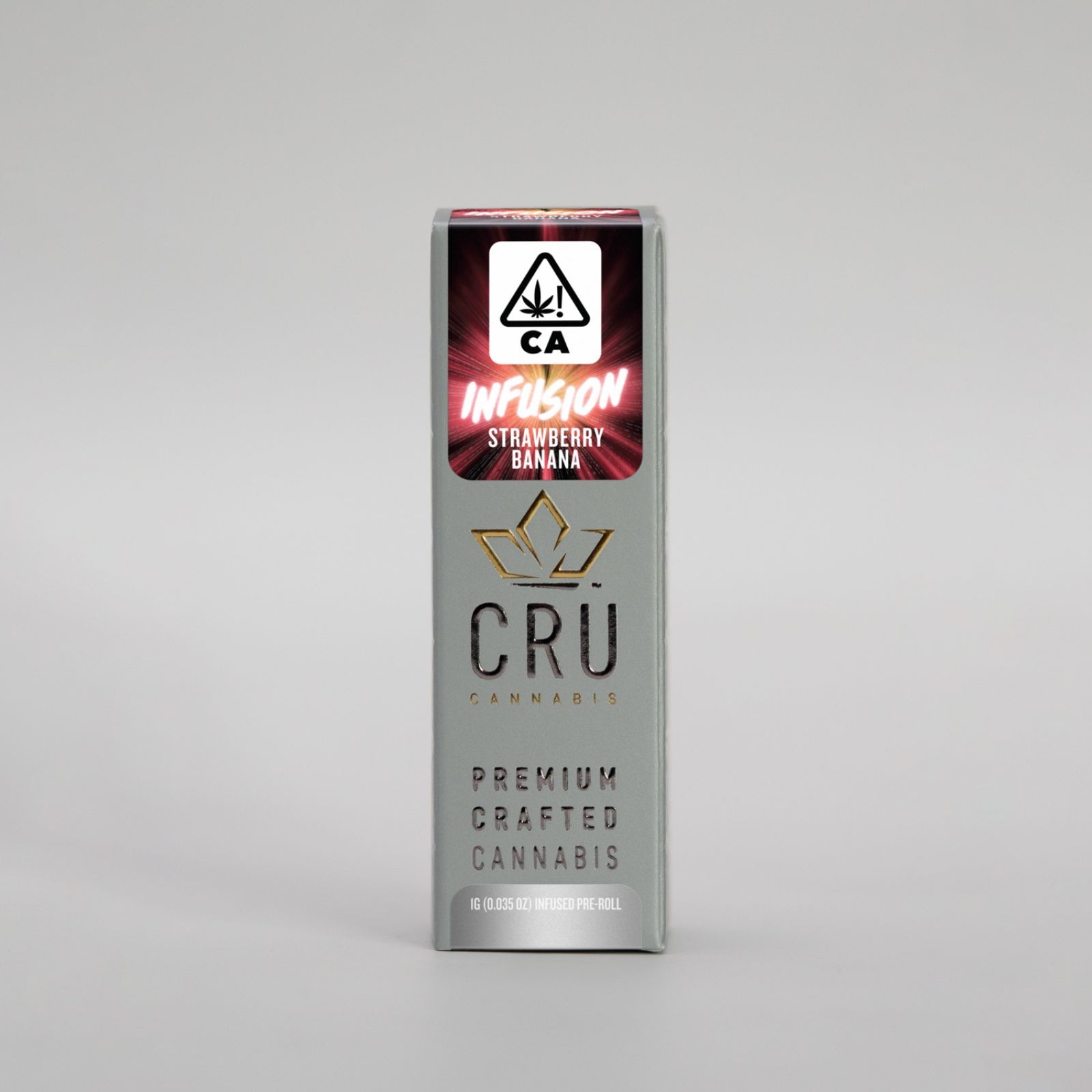 CRU Cannabis: Strawberry Banana CRU Infusion 1G Pre-Roll | Leafly