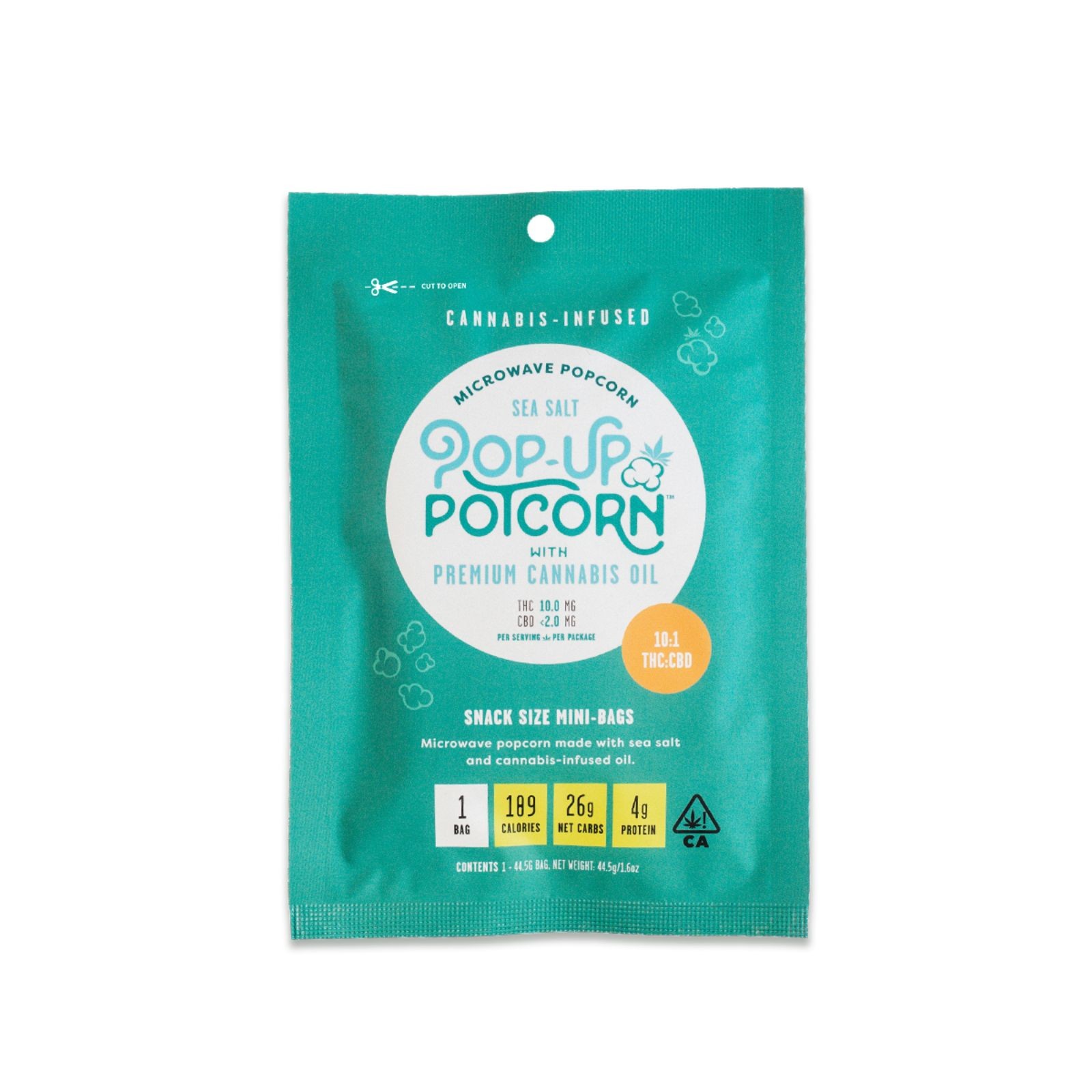 POP-UP POTCORN: MICROWAVE POPCORN - SEA SALT - THC | Leafly