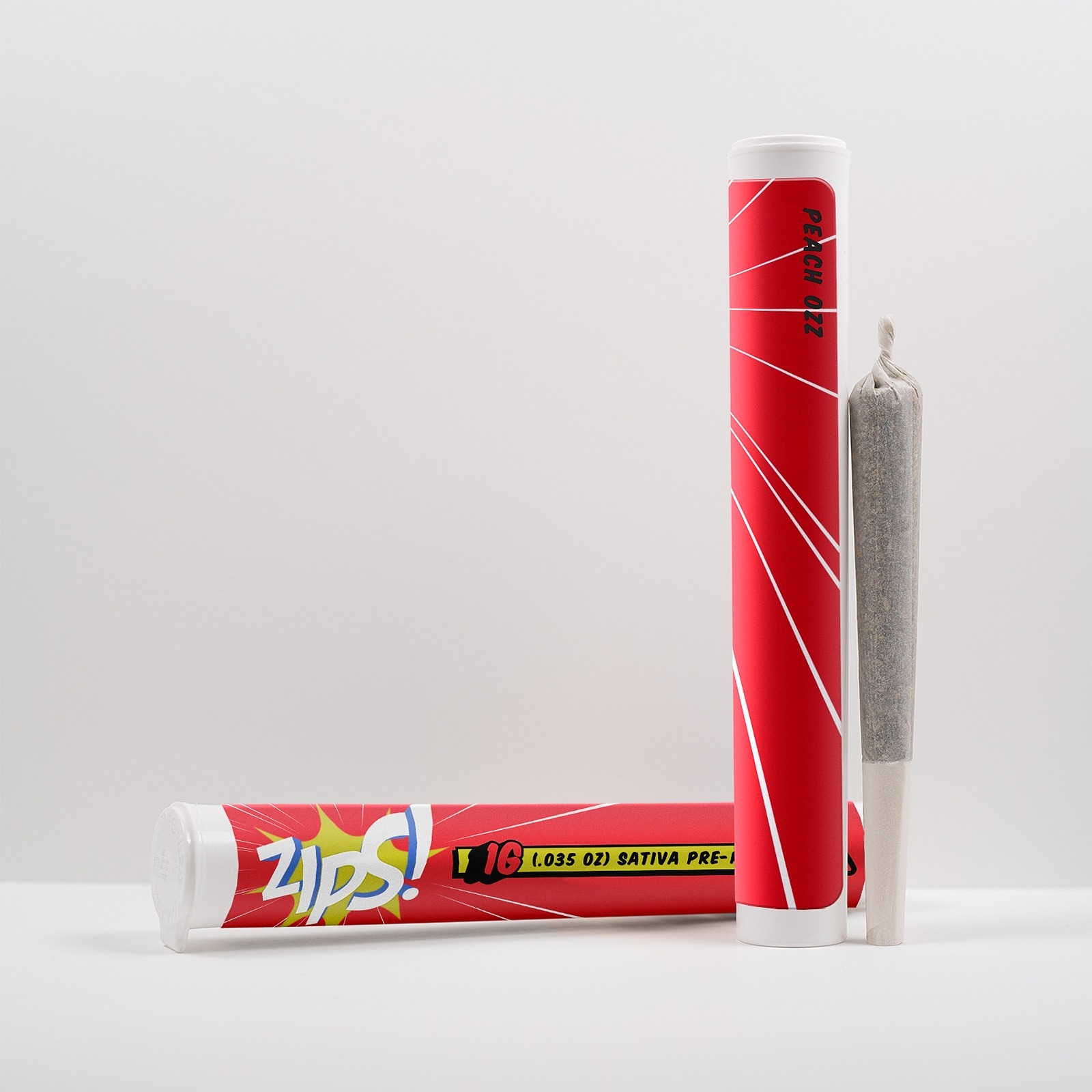 Zips!: Peach Ozz 1G Preroll | Leafly