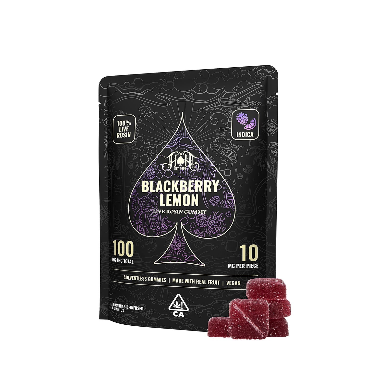 Heavy Hitters: Blackberry Lemon | Indica - Live Rosin Gummies - 100mg ...