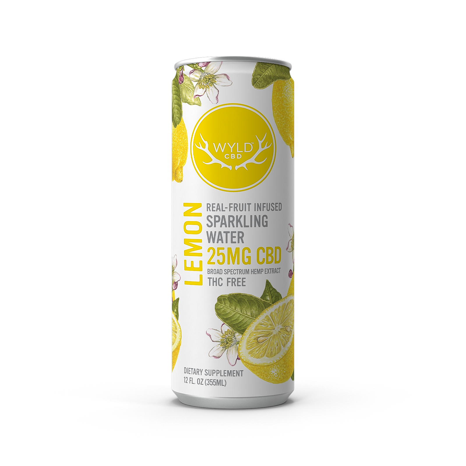 Wyld CBD: Lemon CBD Sparkling Water | 25mg | Leafly