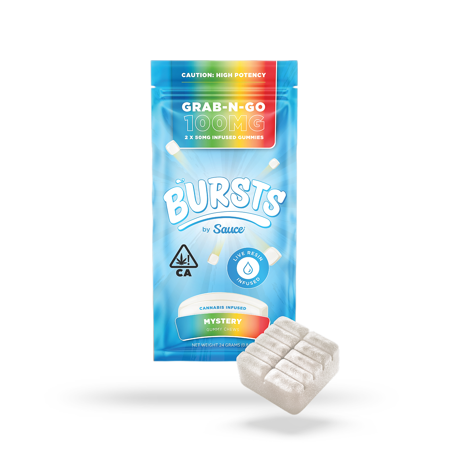 Sauce Essentials: BURSTS Mystery Flavor - 100MG Live Resin Infused ...