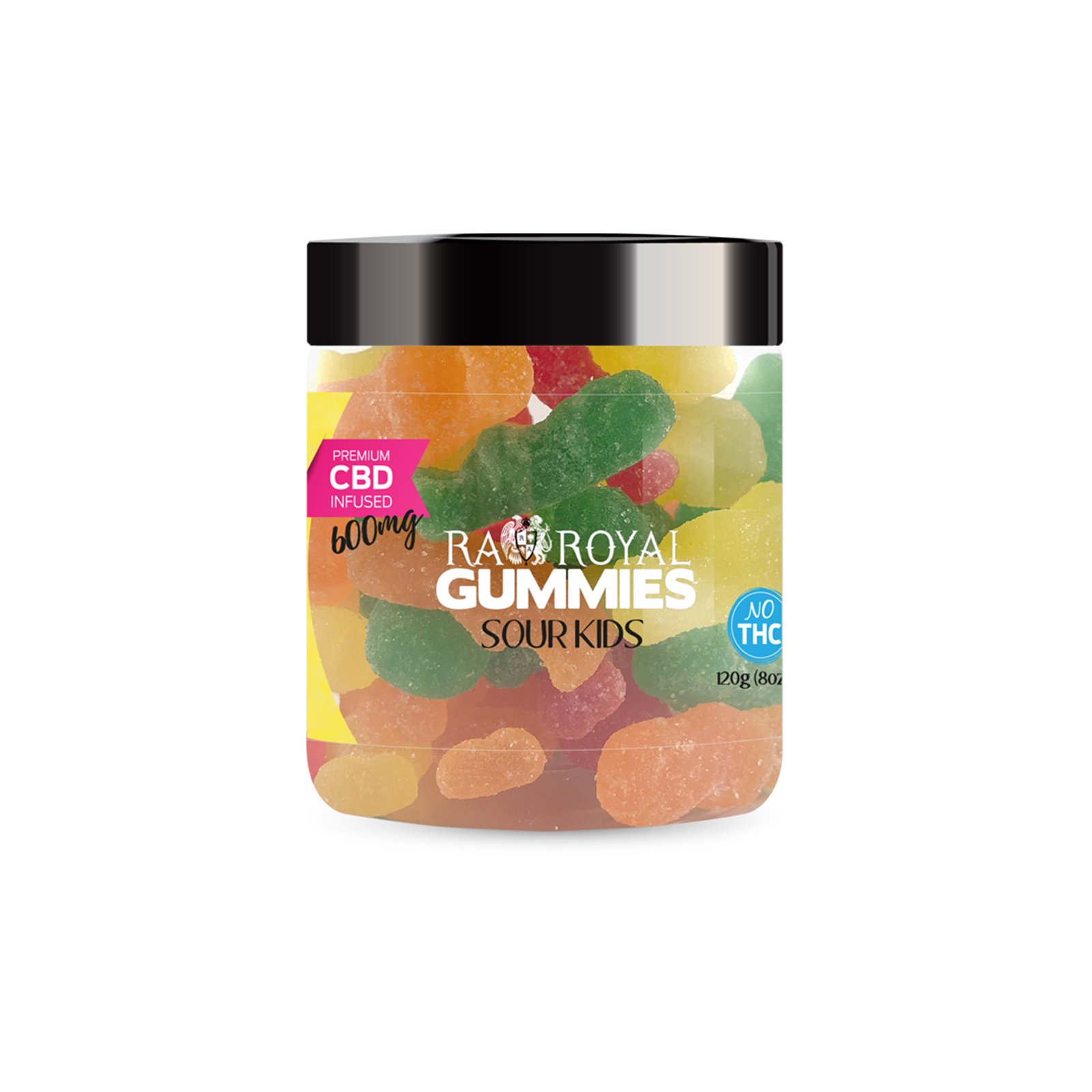 RA Royal: R.A. Royal Gummies: CBD Sour Kids Gummy Jar (600 MG) | Leafly