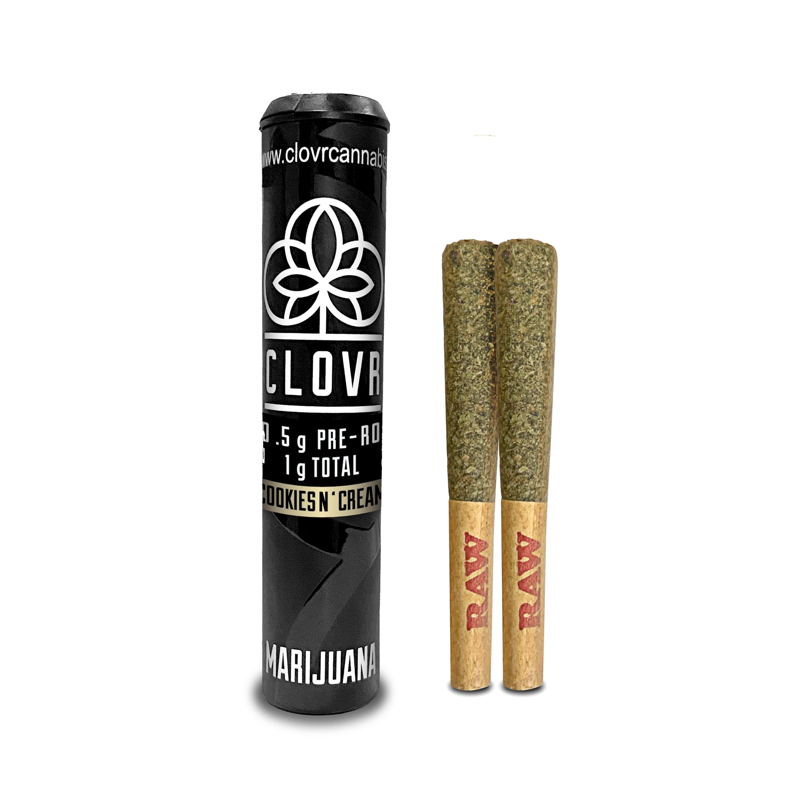 CLOVR: CLOVR- Pre-rolls- 0.5g 2 Pack - Cookies N' Cream | Leafly