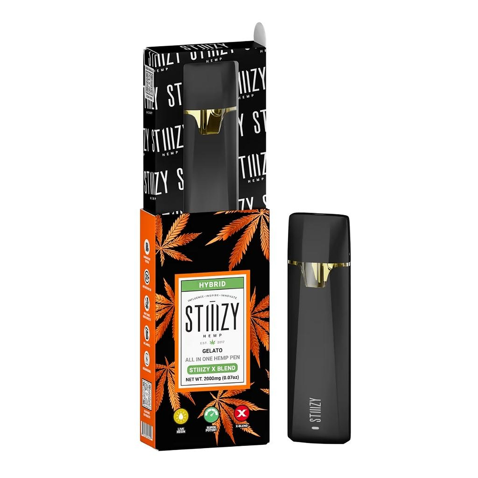 BOOM Headshop: STIIIZY X-Blend All-In-One Disposable Vape Pen | Gelato | Leafly