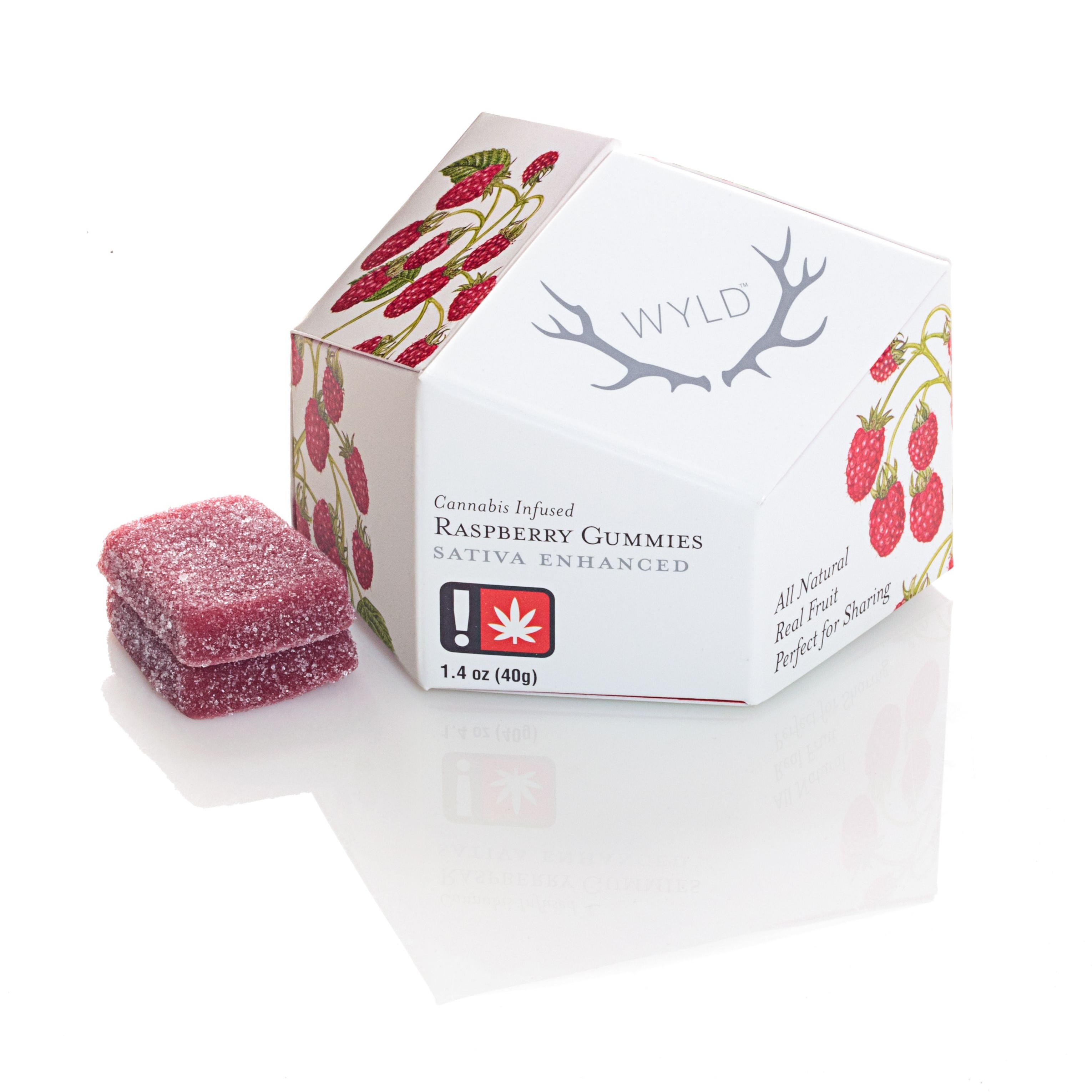 Wyld: Raspberry Sativa Enhanced Gummies 50mg | Leafly