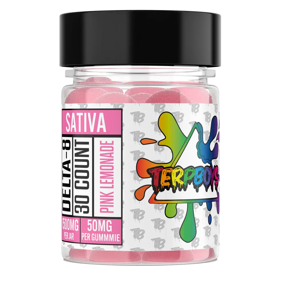 Terp Boys: 50MG Delta 8 Gummies Pink Lemonade Sativa | Leafly