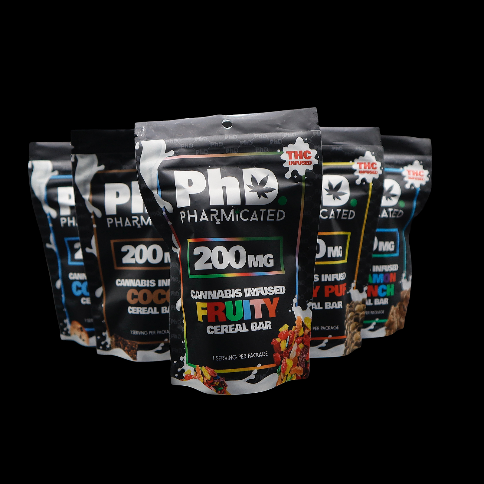 Pharmicated: PhD - Fruity - Cereal Bar - 200mg | Leafly