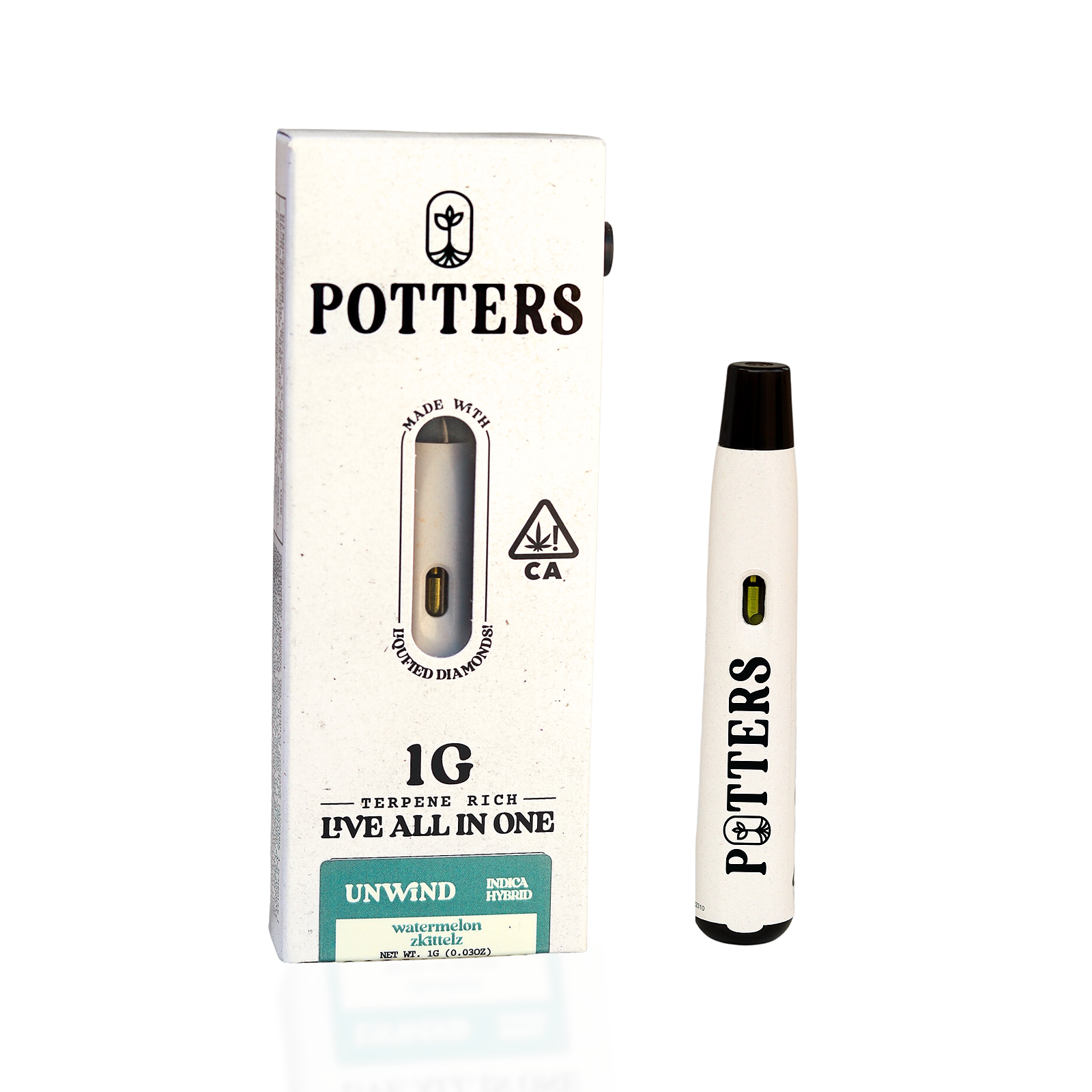 POTTERS: Watermelon Zkittlez Live Disposable 1G | Leafly