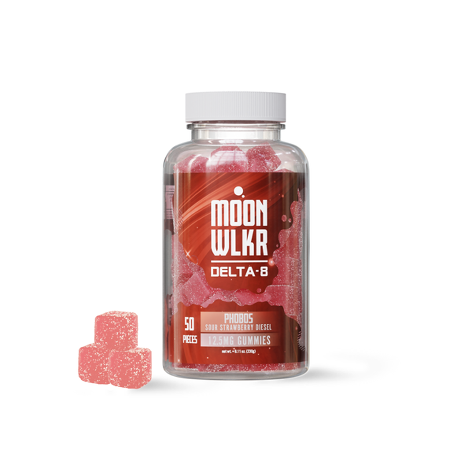 MOONWLKR: Delta-8 THC Gummies - Sour Strawberry Diesel | Leafly