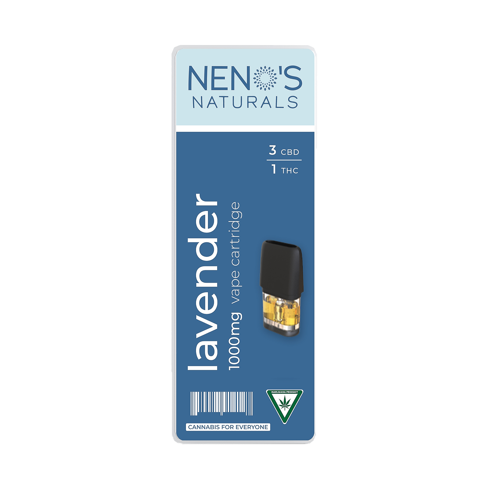 Neno's Naturals: Neno's Naturals Lavender 3:1 CBD/THC MAXX Pod 1g | Leafly