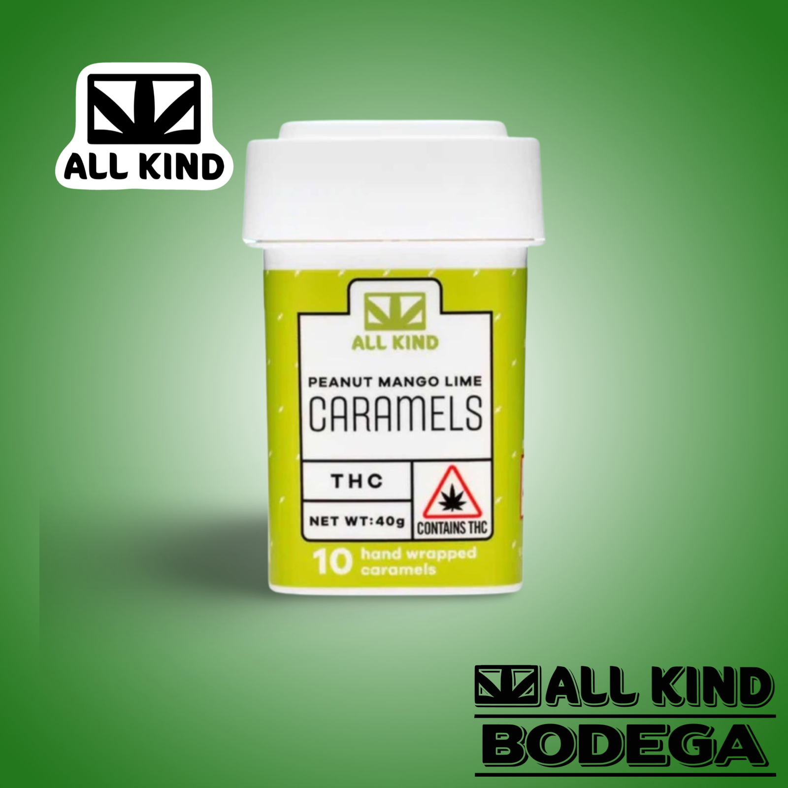All Kind: All Kind Peanut Mango Lime Caramels: 100mg THC (REC) | Leafly
