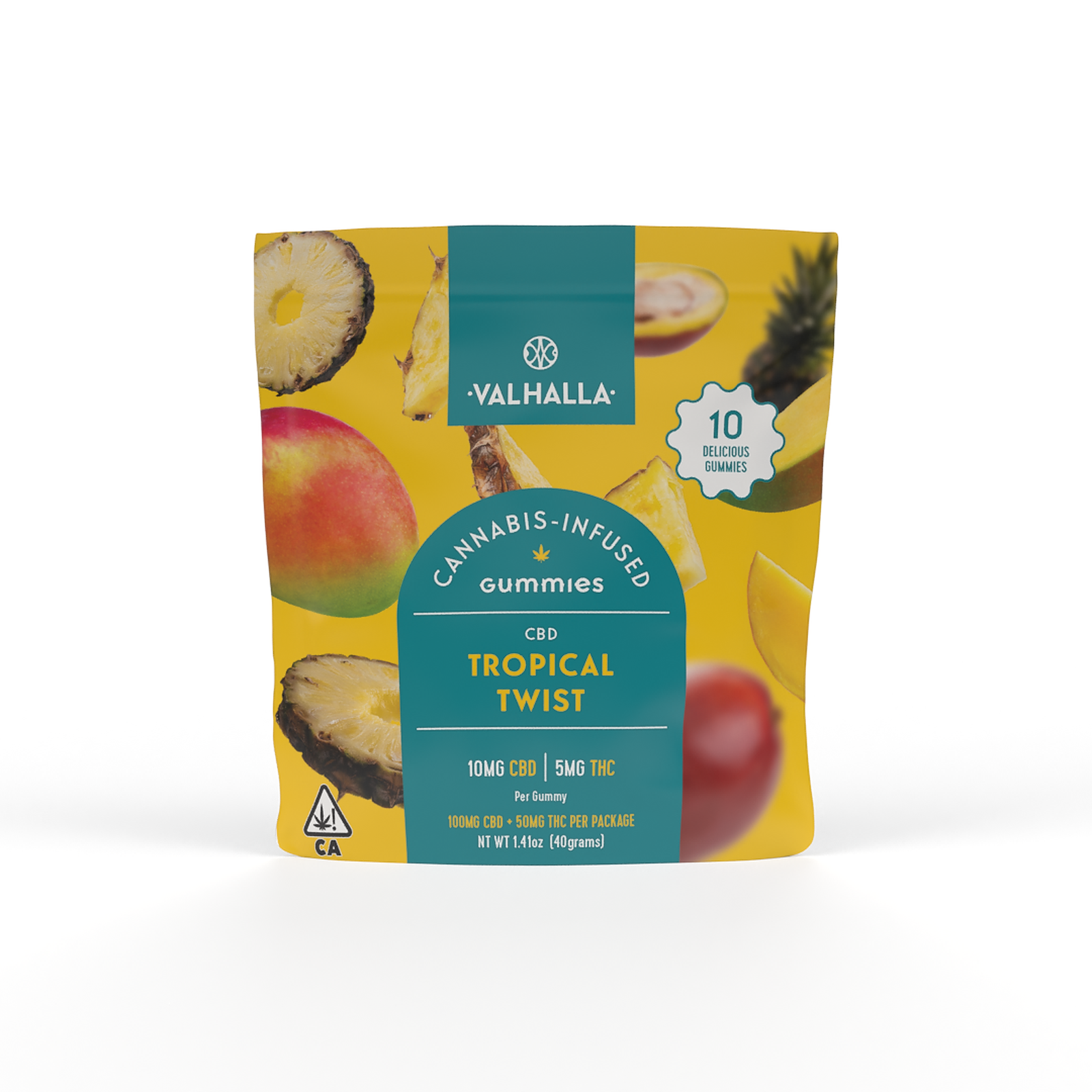 Valhalla Confections: CBD Tropical Twist Gummies | Leafly