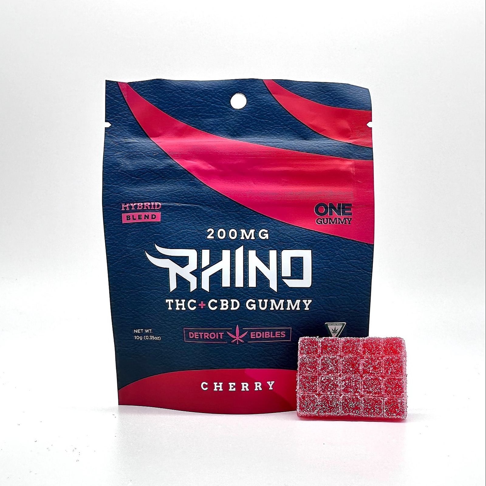 Detroit Edibles: Rhino Gummy - Cherry - 200mg THC & 50mg CBD | Leafly