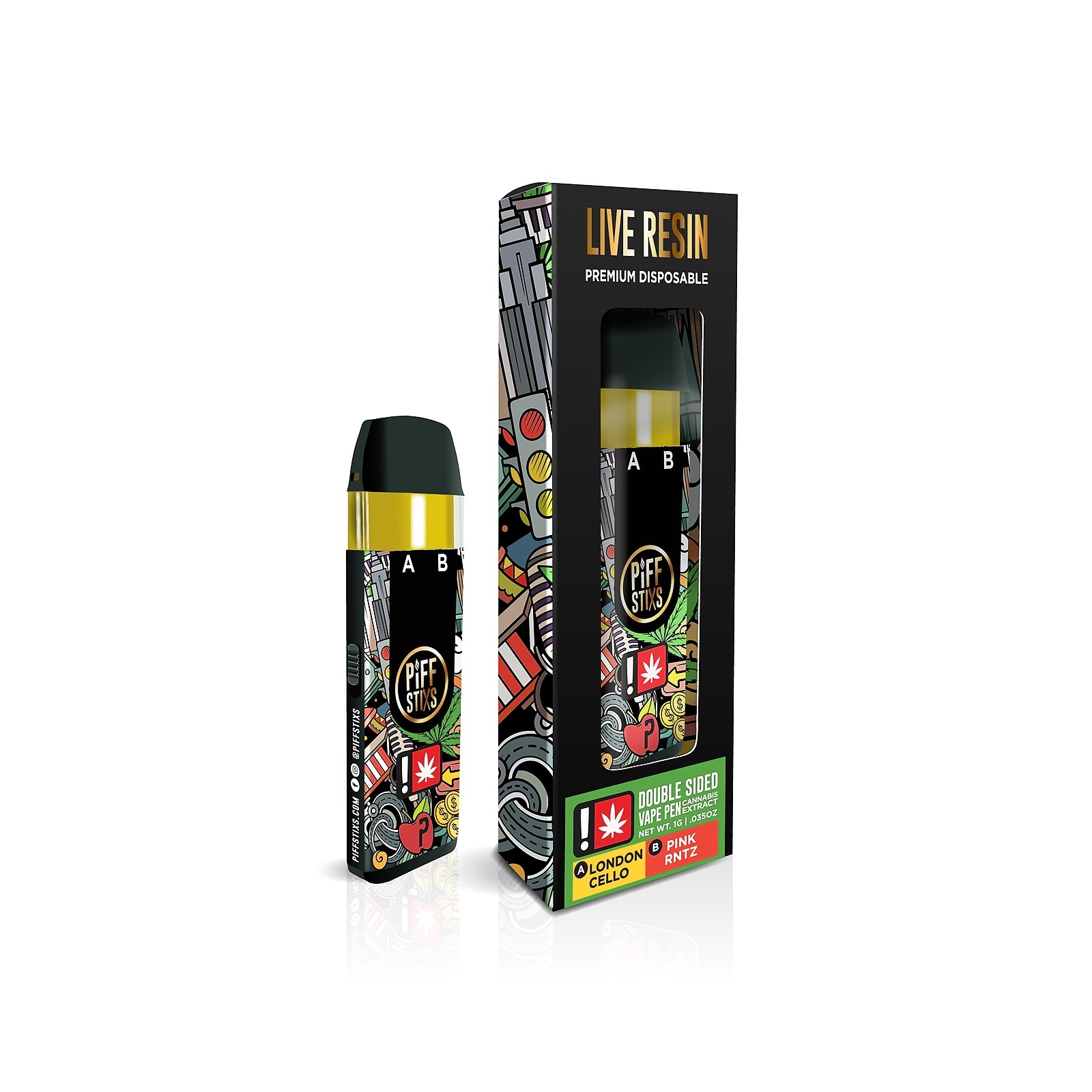 Piff Stixs: Piff Double Strain Vape - London Cello/ Pink Rntz | Leafly