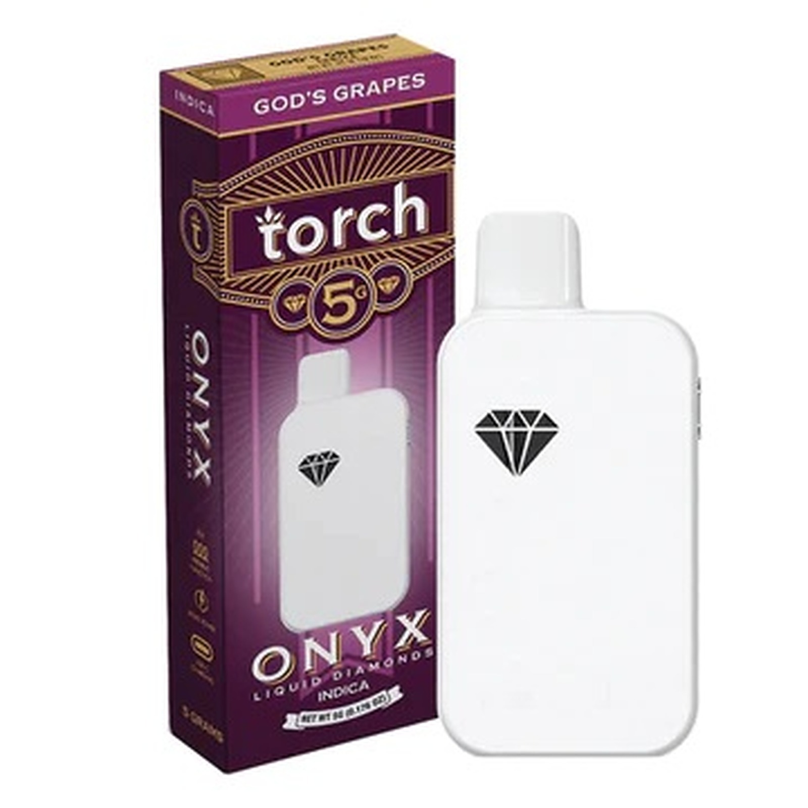 Zaleaf: Onyx God’s Grapes Indica Torch THC-A THC-P Disposable Vape Pen ...