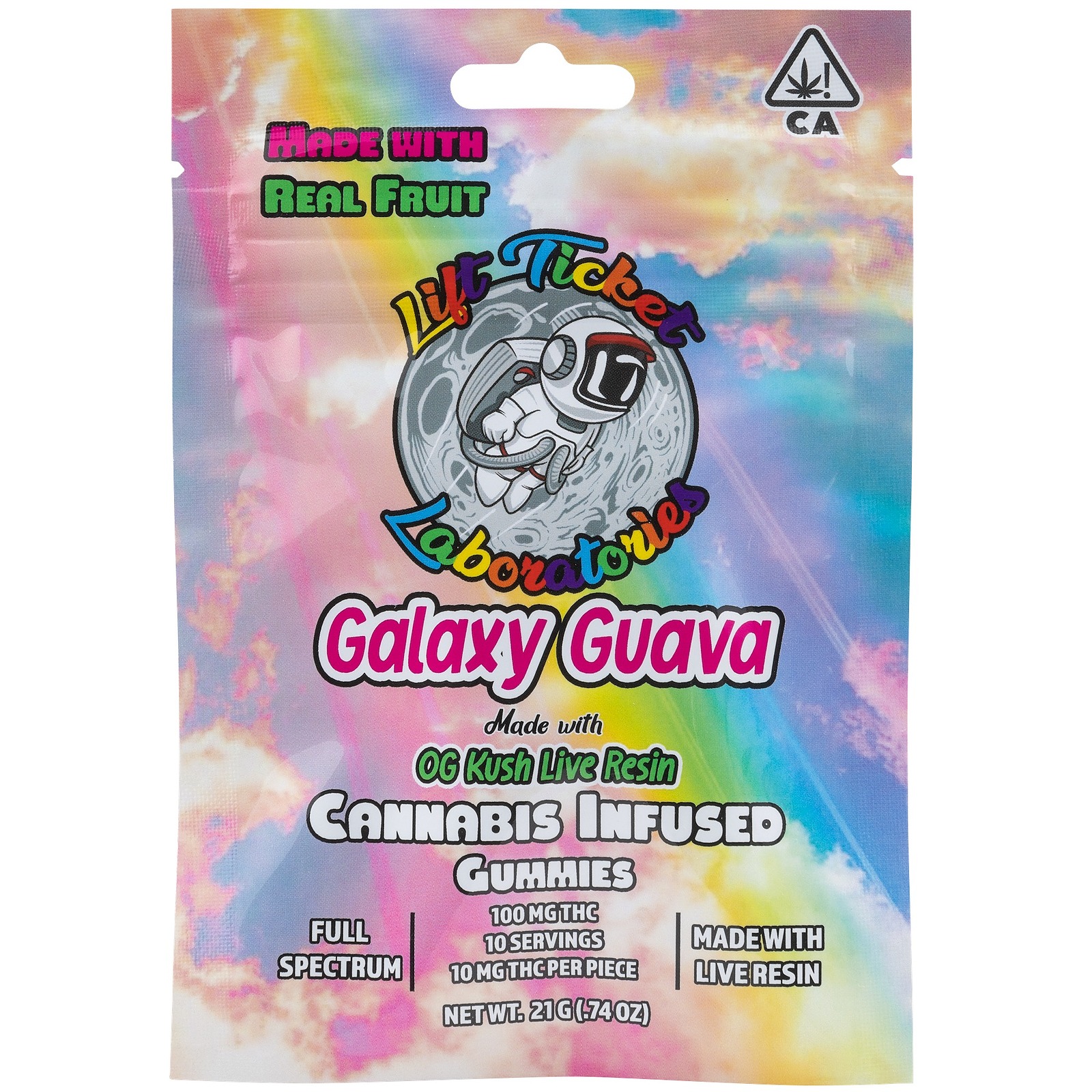 Lift Tickets: Galaxy Guava - Terp Cubes 10mg - Hybrid | Leafly