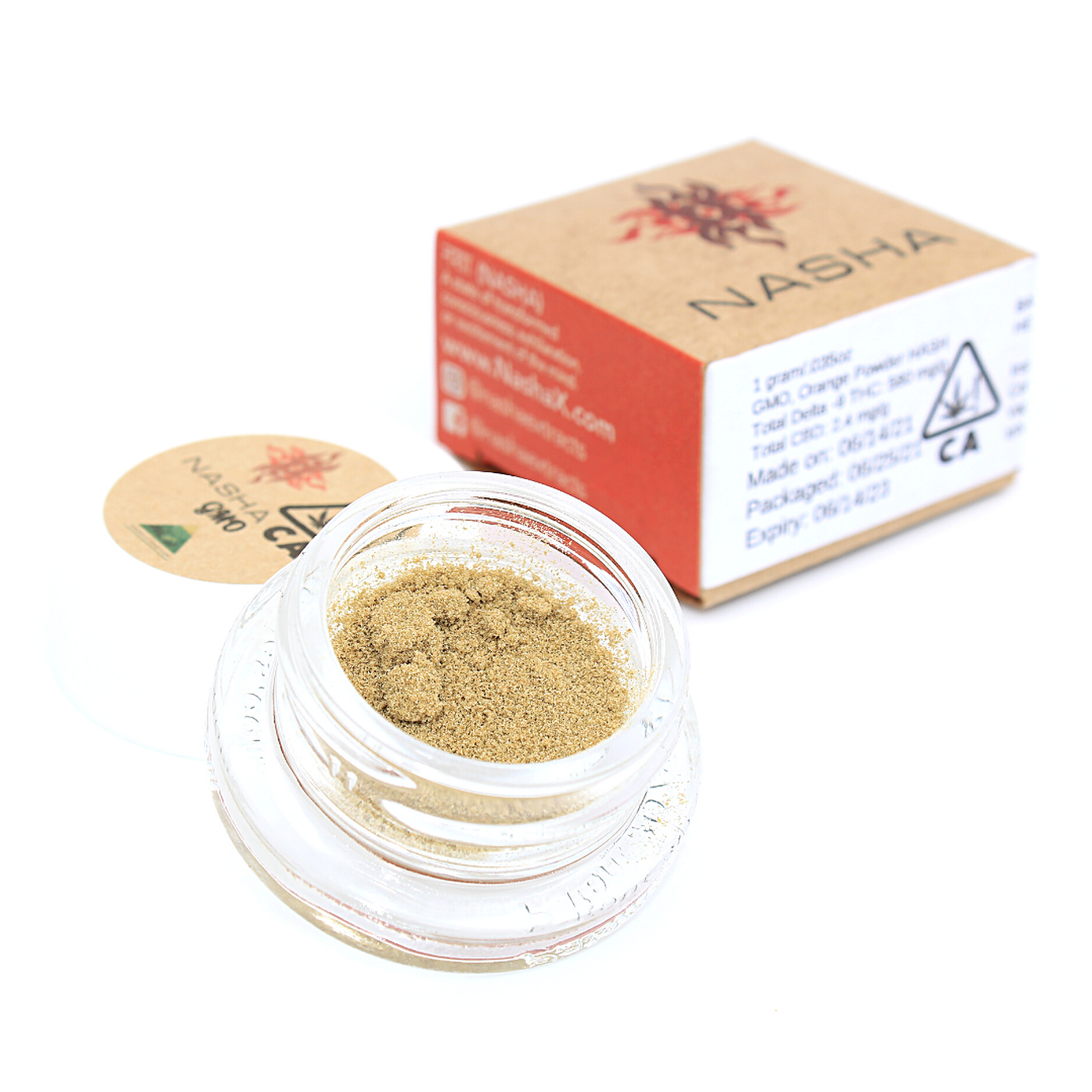 NASHA: GMO Orange Powder Hash | Leafly