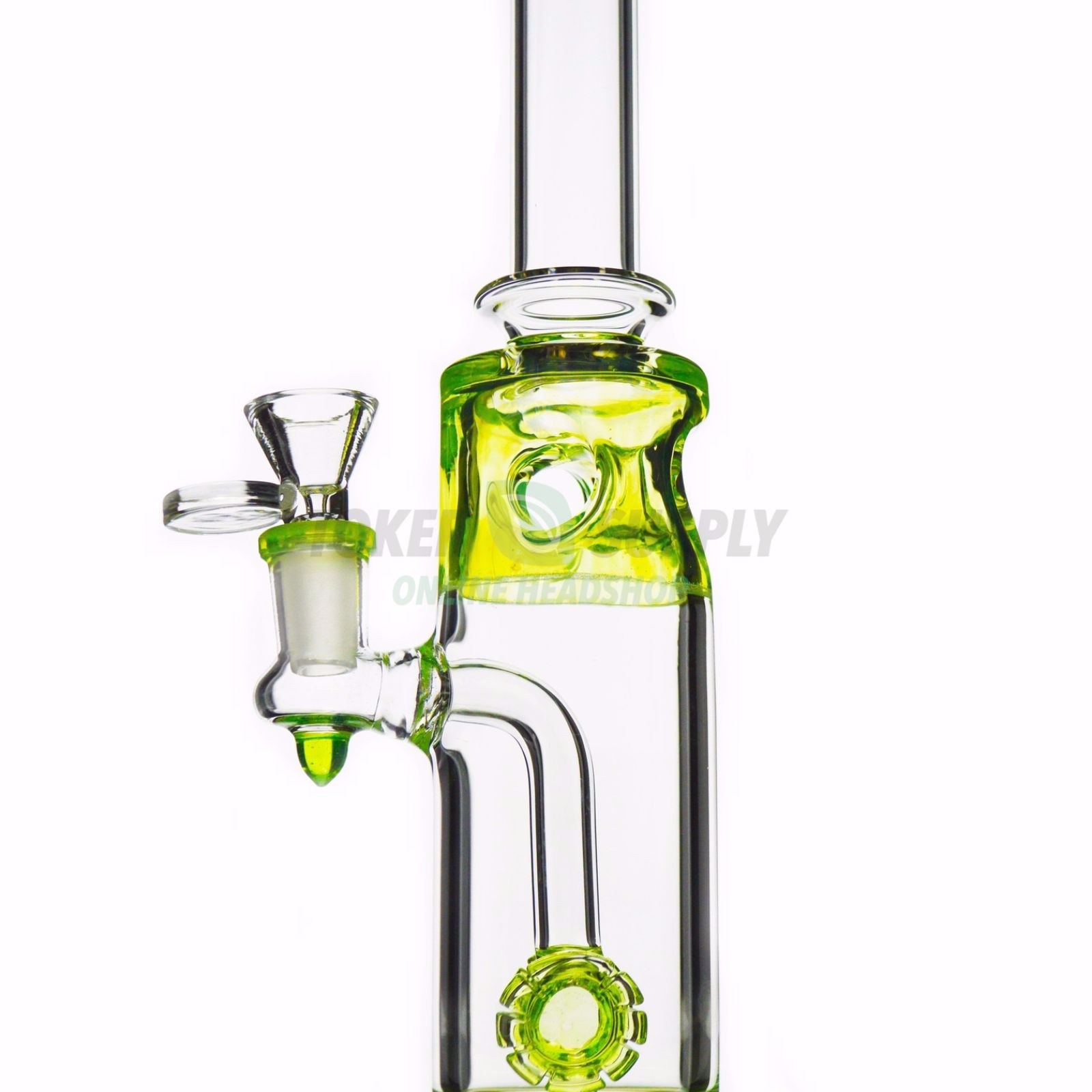 Toker Supply: GREEN LINE "BURNOUT" DUAL WHEEL PERC WATER PIPE | Leafly