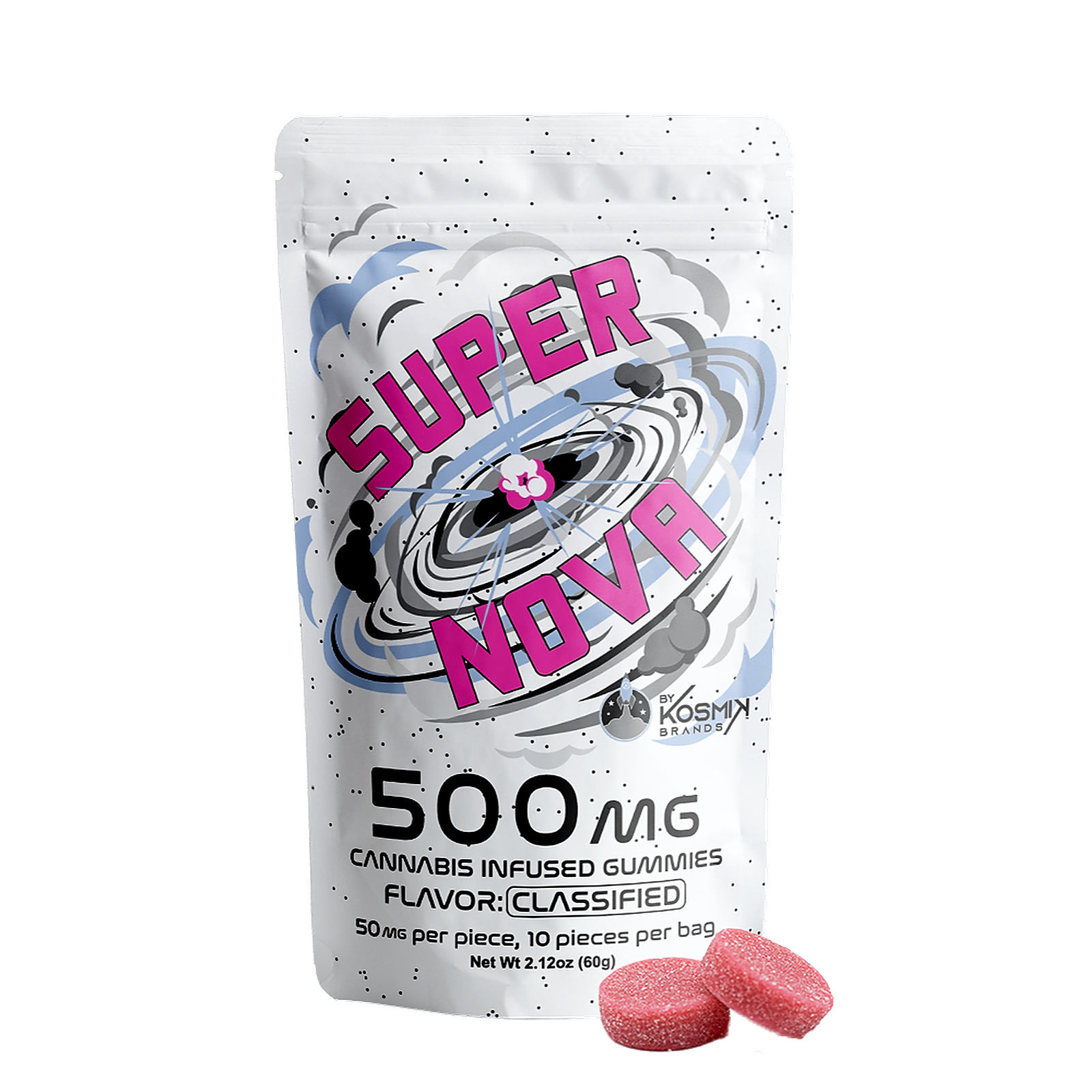 Kosmik Brands: Supernova Pink 500mg | GUMMIES | Leafly