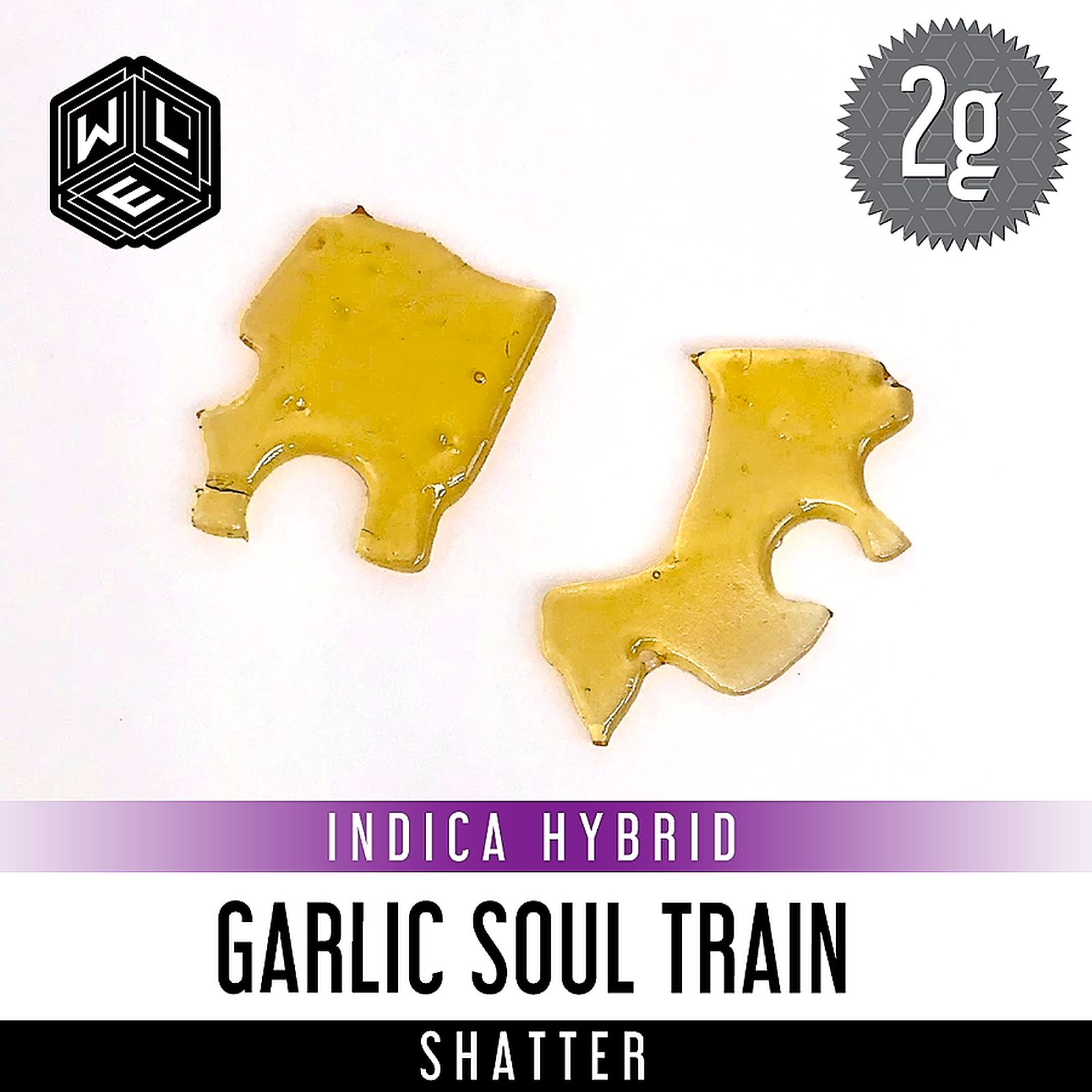 White Label Extracts: Garlic Soul Train Shatter 2 Gram | Leafly