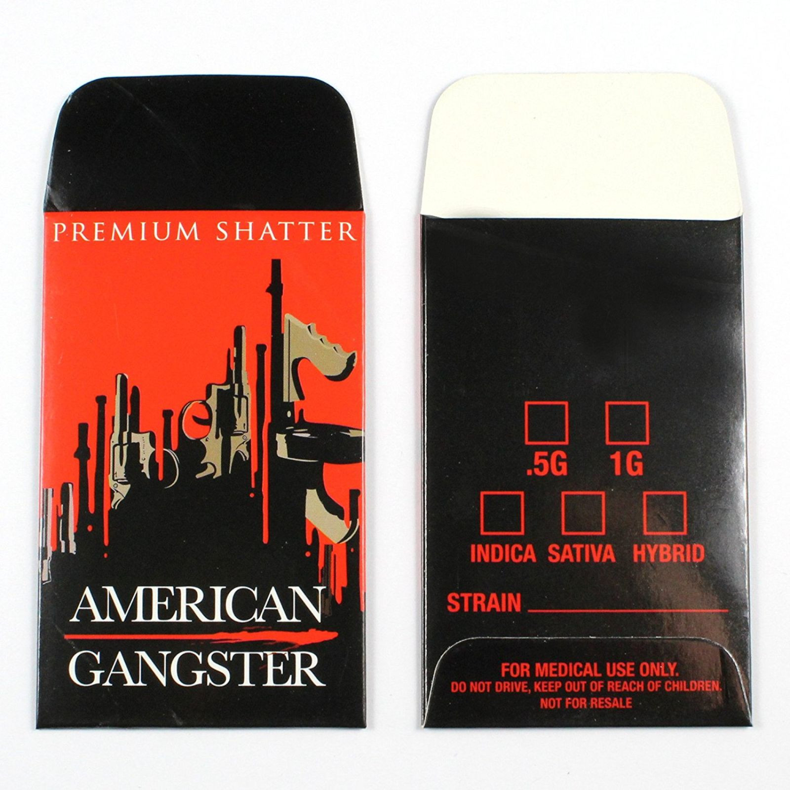 Shatter Labels: 25 AMERICANN GANGSTER Strain Concentrate Envelopes by ...