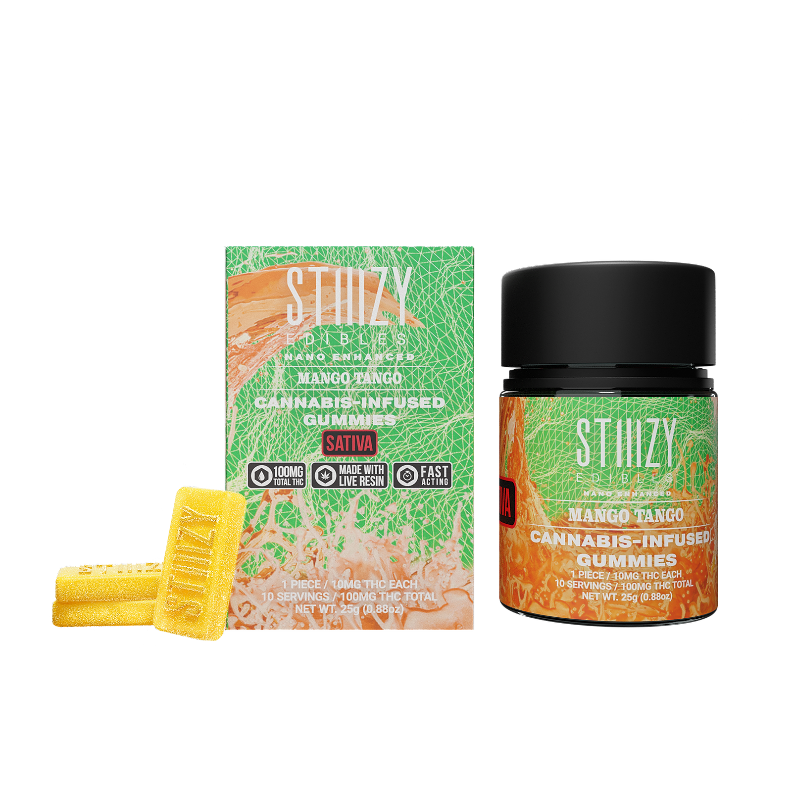 STIIIZY: MANGO TANGO STIIIZY EDIBLES - 100MG GUMMIES | Leafly