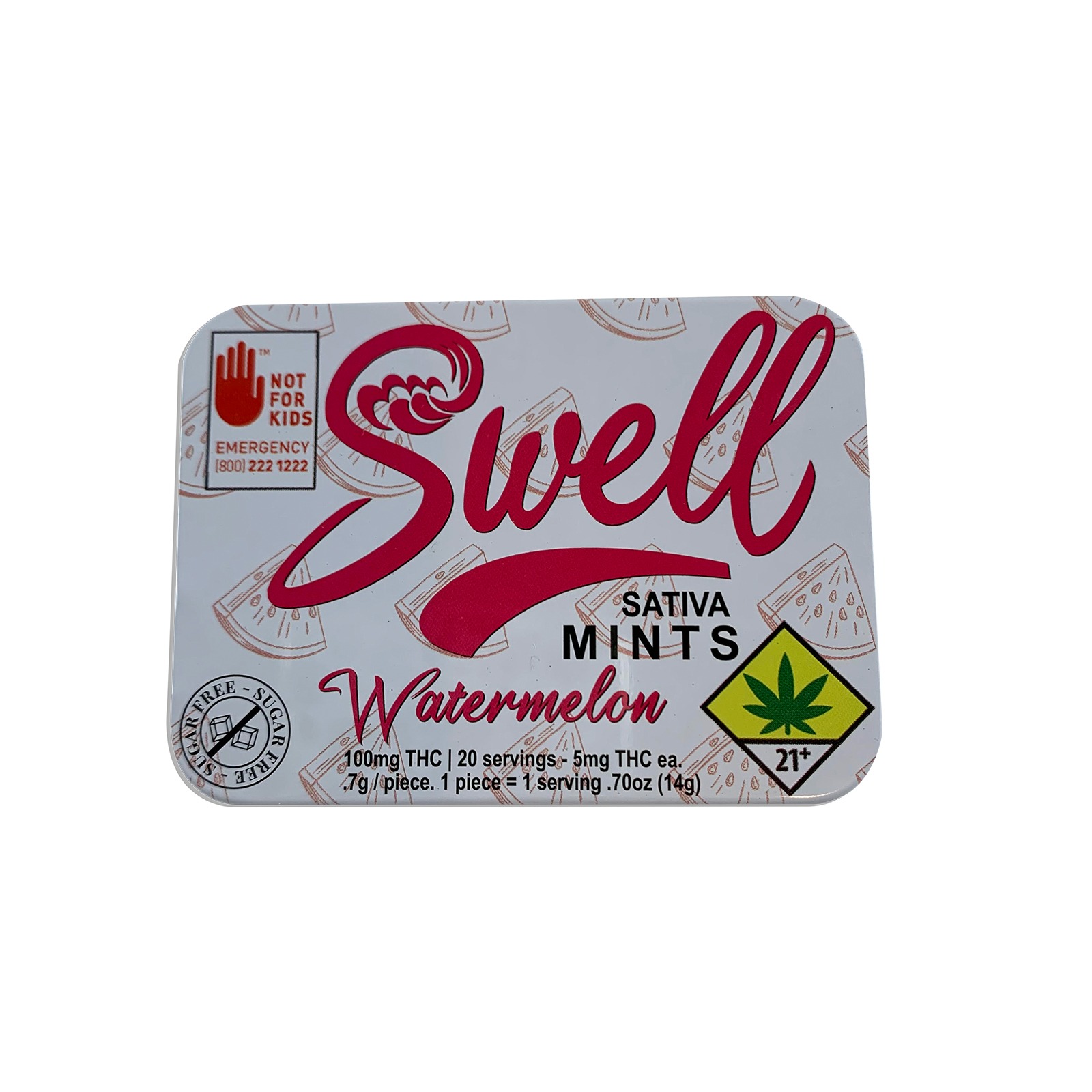Swell Cannabis: Sativa Watermelon Mints 100mg 20-pack | Leafly