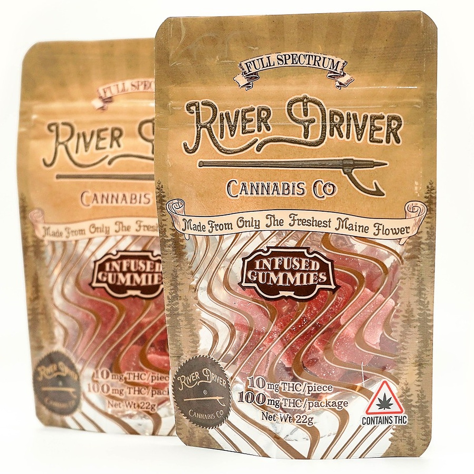 River Driver Cannabis Co: 100mg Sour Raspberry Gummies | Leafly