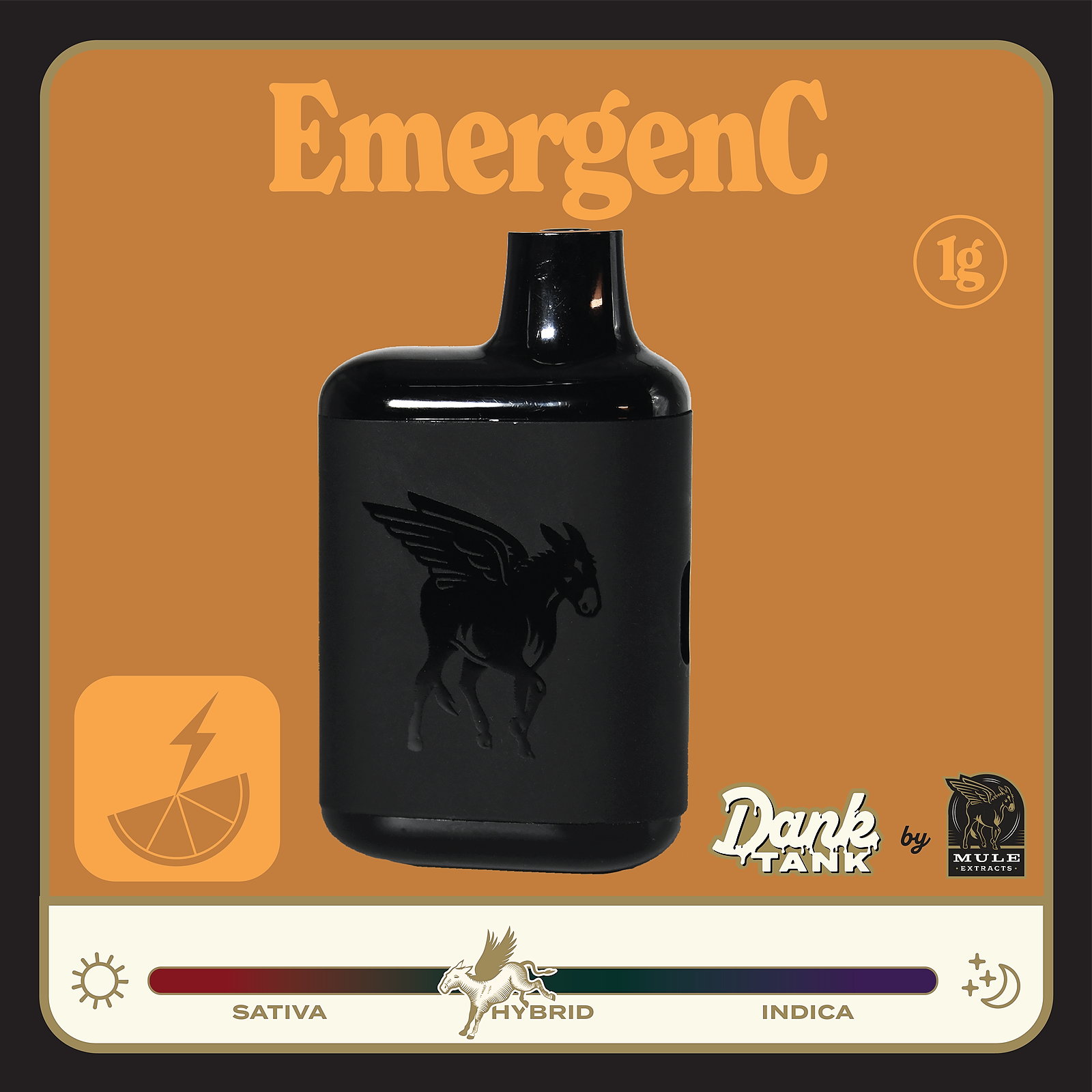 Mule Extracts: 1g Dank Tank Pure Live Resin - EmergenC 88.4% (Hybrid ...