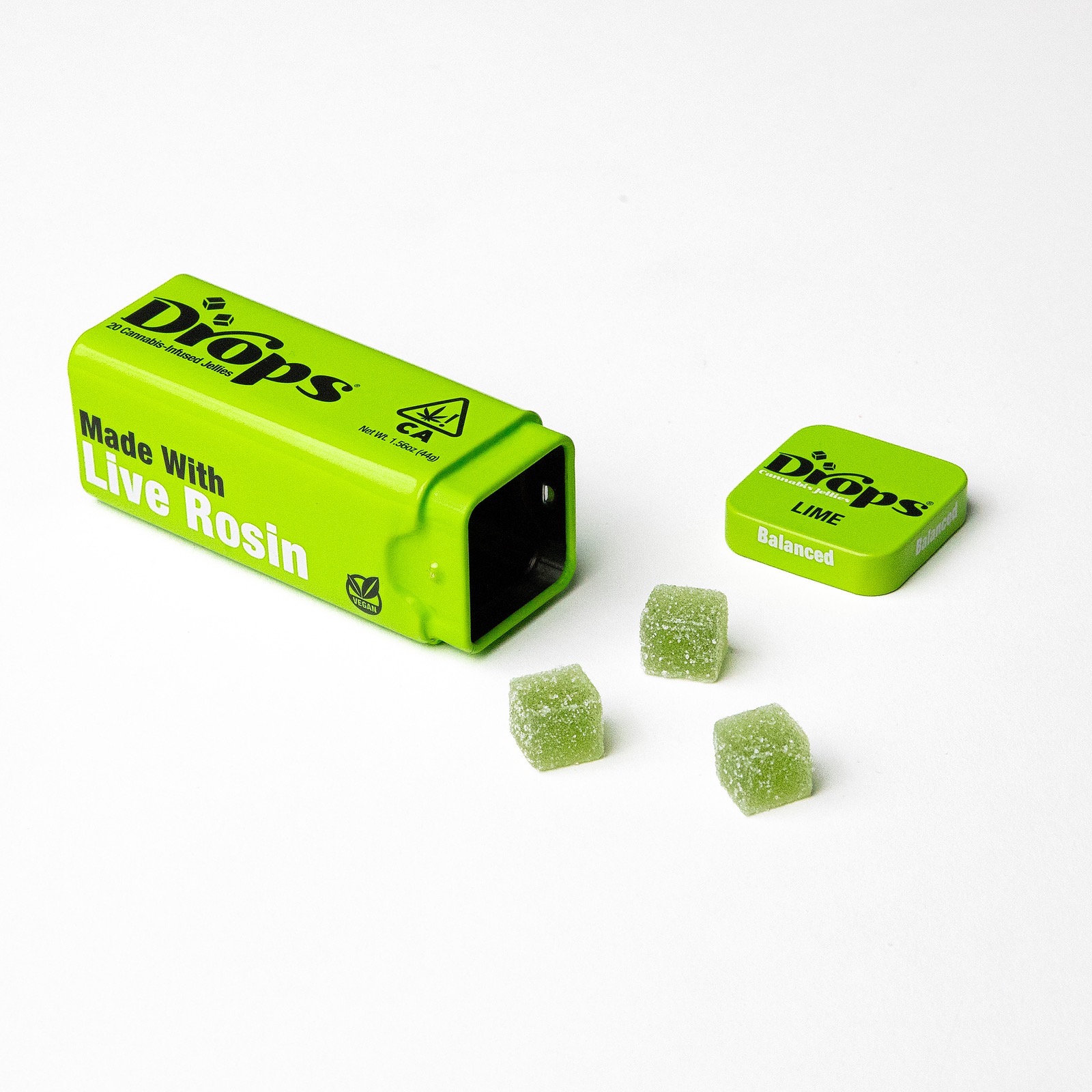 Drops: Lime Jellies 100mg THC | 20-pack | Leafly