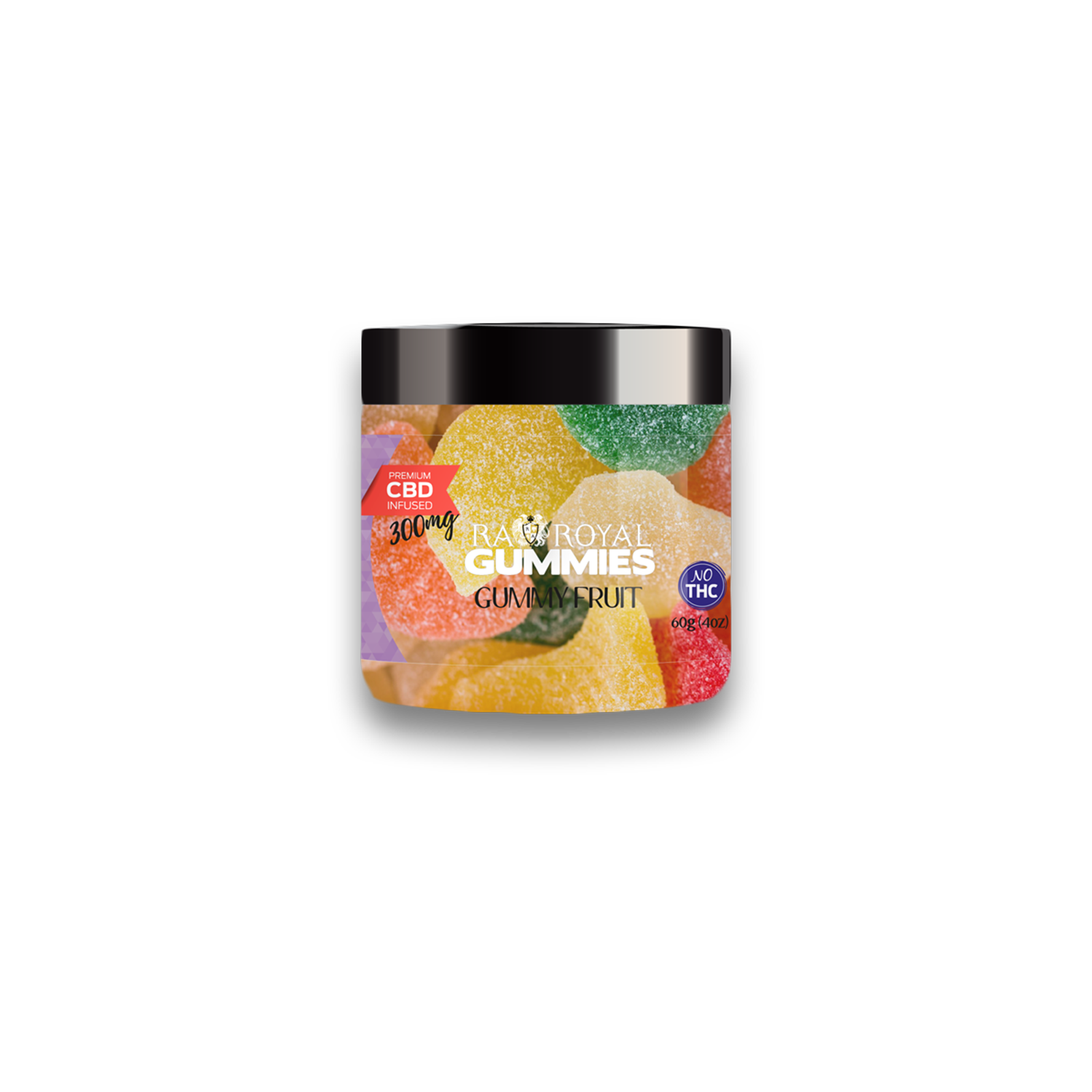 RA Royal: R.A. Royal Gummies: CBD Gummy Fruit Jar (300 MG) | Leafly