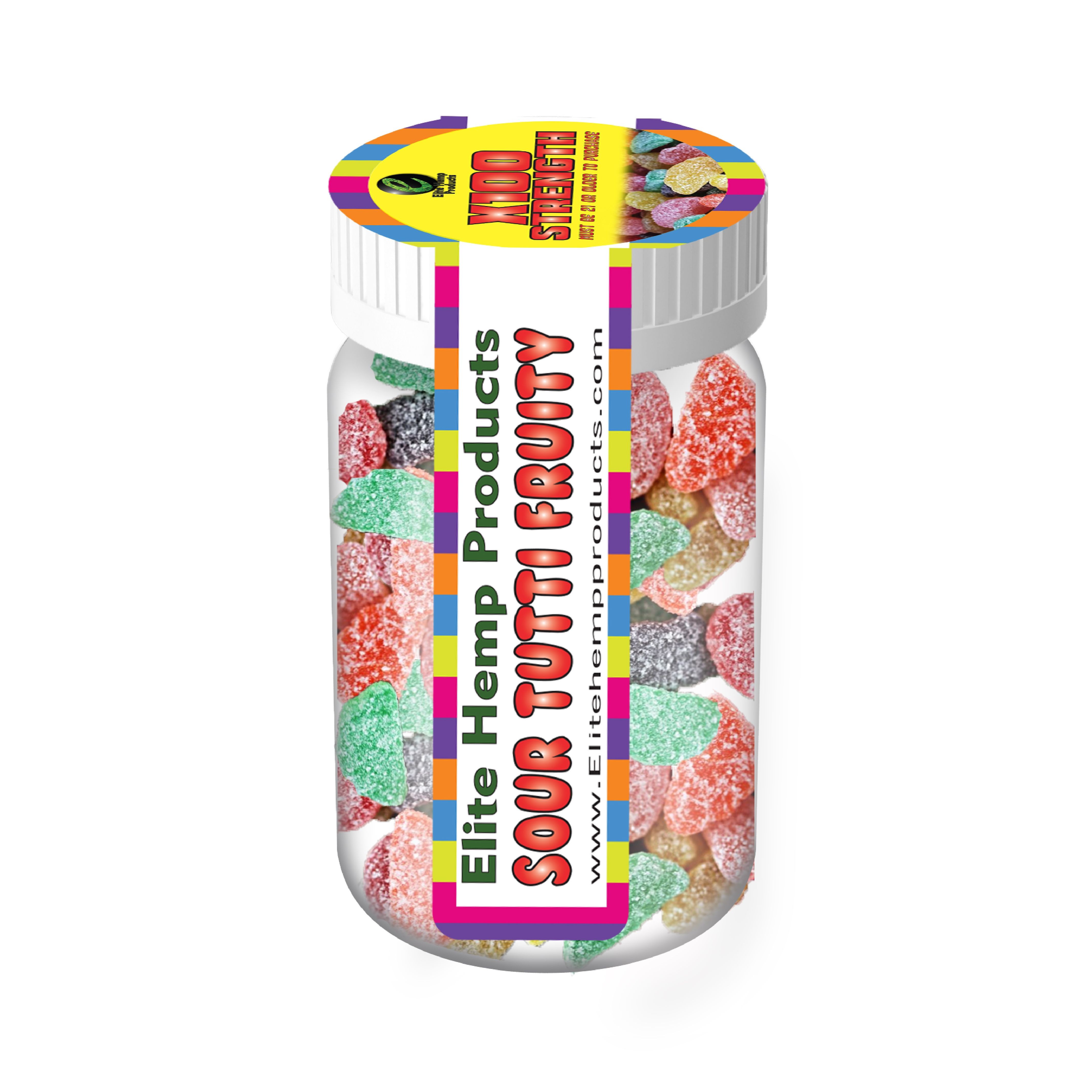 Elite Hemp Products: Hemp Based Fruits Shape Sour Gummies | Leafly