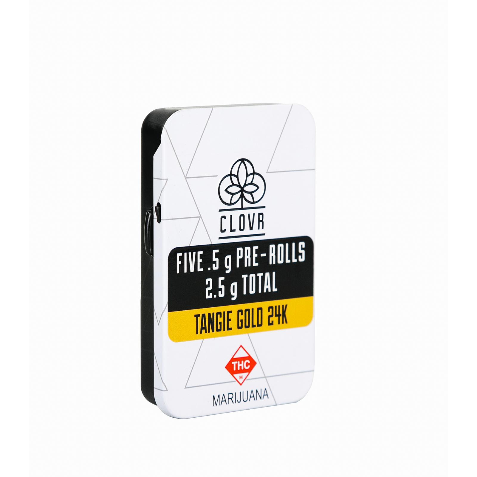 CLOVR: CLOVR- Pre-rolls- 0.5g 5 Pack Tin- Tangie Gold 24K | Leafly