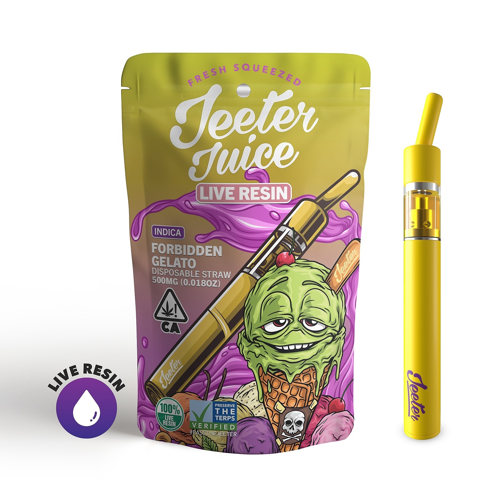Jeeter: Forbidden Gelato Jeeter Juice Live Resin Disposable Straw | Leafly