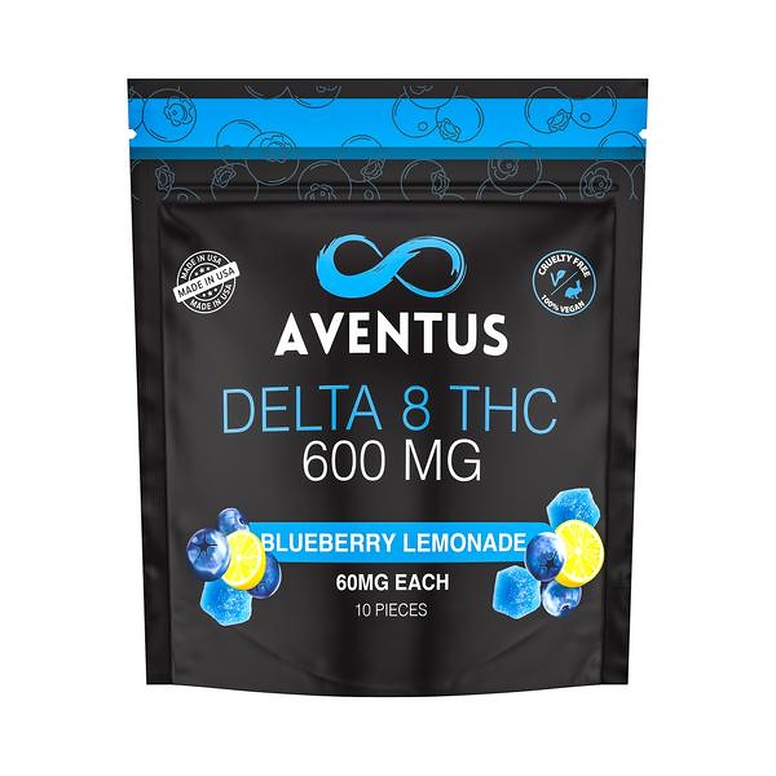 Aventus 8: DELTA-8 THC INFUSED GUMMIES BLUEBERRY LEMONADE | Leafly